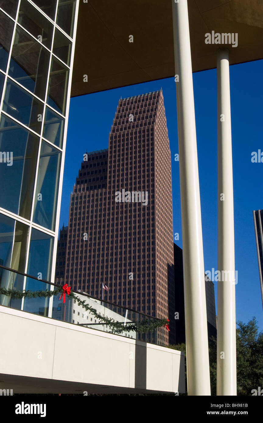 Modern buildings in the Skyline district of downtown Houston, Texas ...