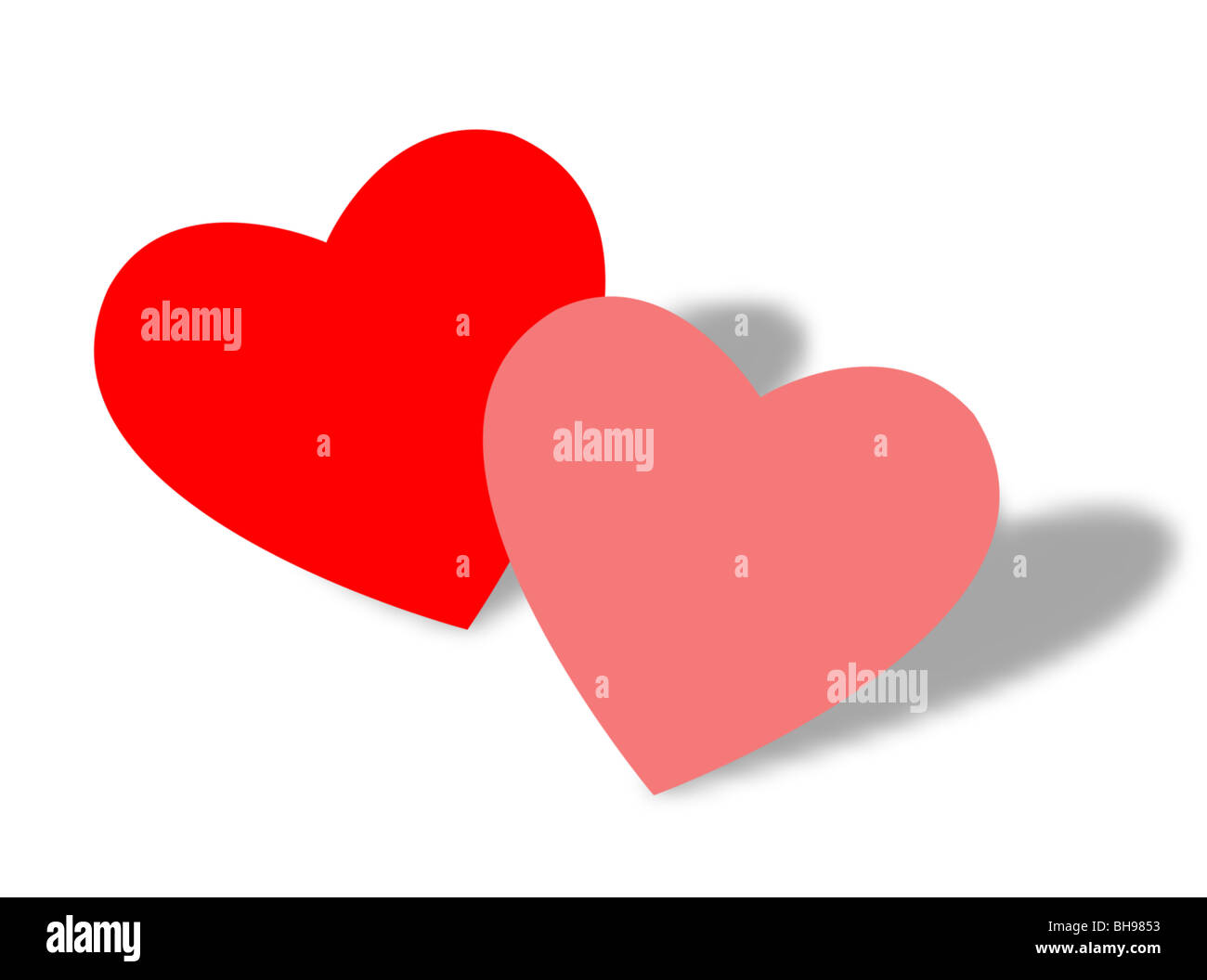 Two Valentine Hearts Stock Photo - Alamy