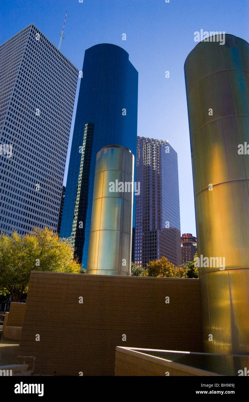 Modern buildings in the Skyline district of downtown Houston, Texas ...