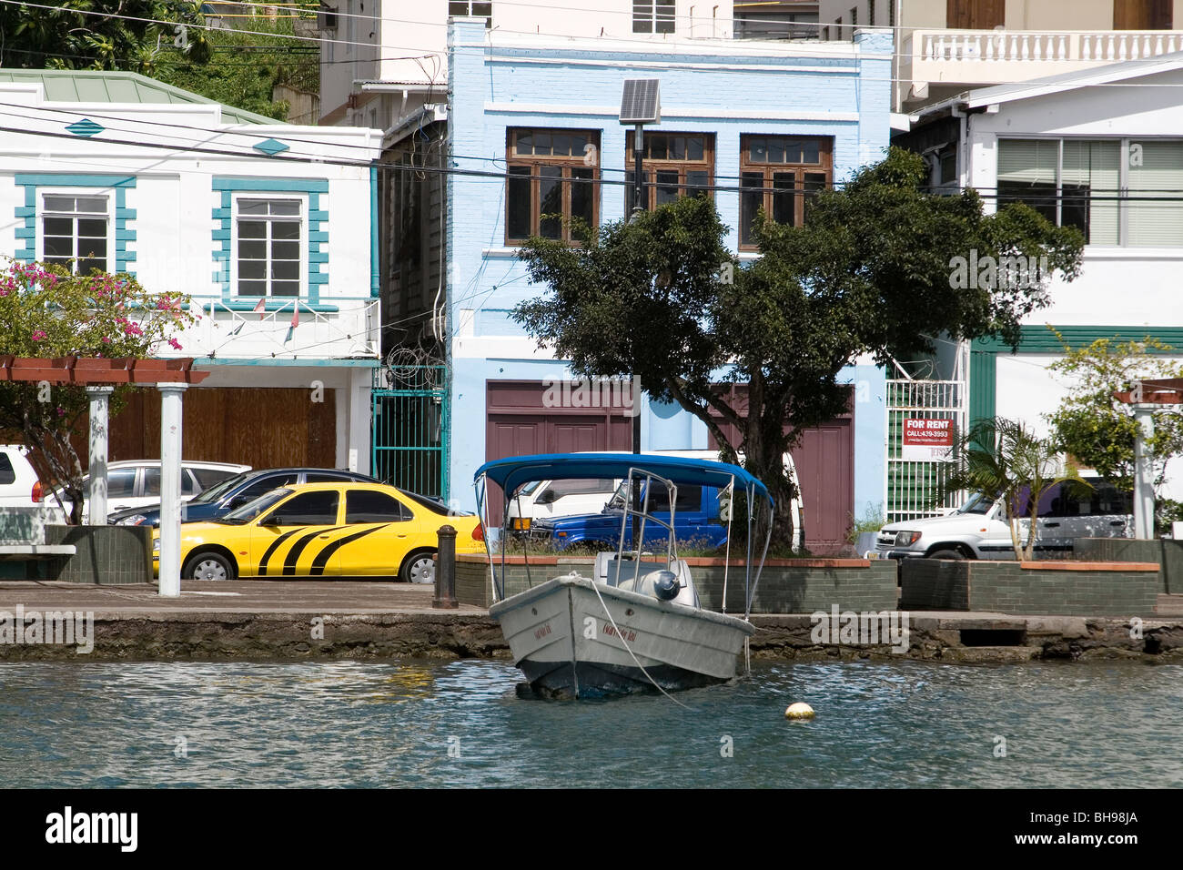 Harbourside Scene, Carenage, Saint George's, Grenada, West Indies Stock ...