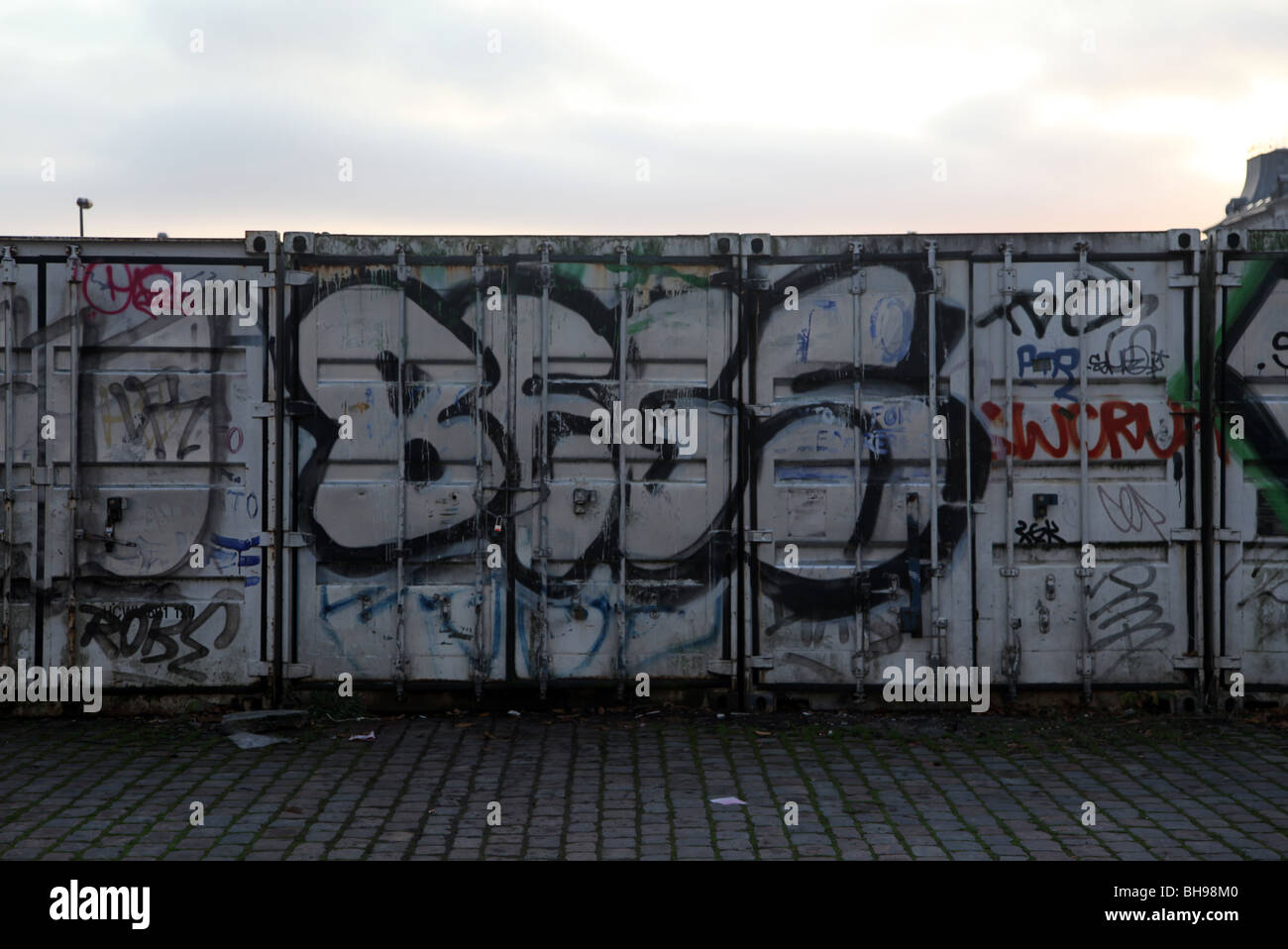 Graffiti on container in Copenhagen Stock Photo - Alamy
