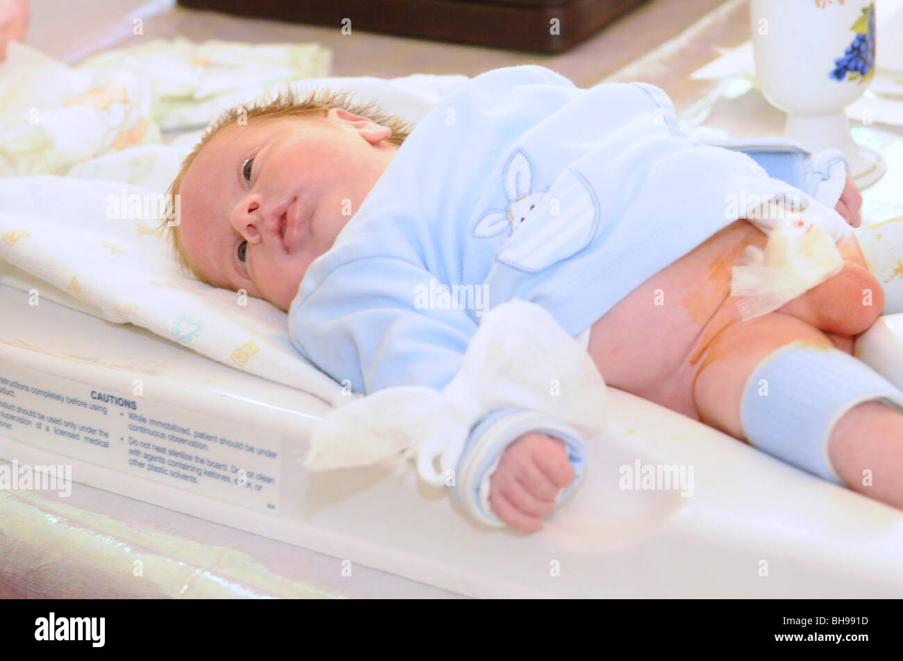 Circumcision - Brit Mila Ceremony The Mohel performs the rite Stock ...