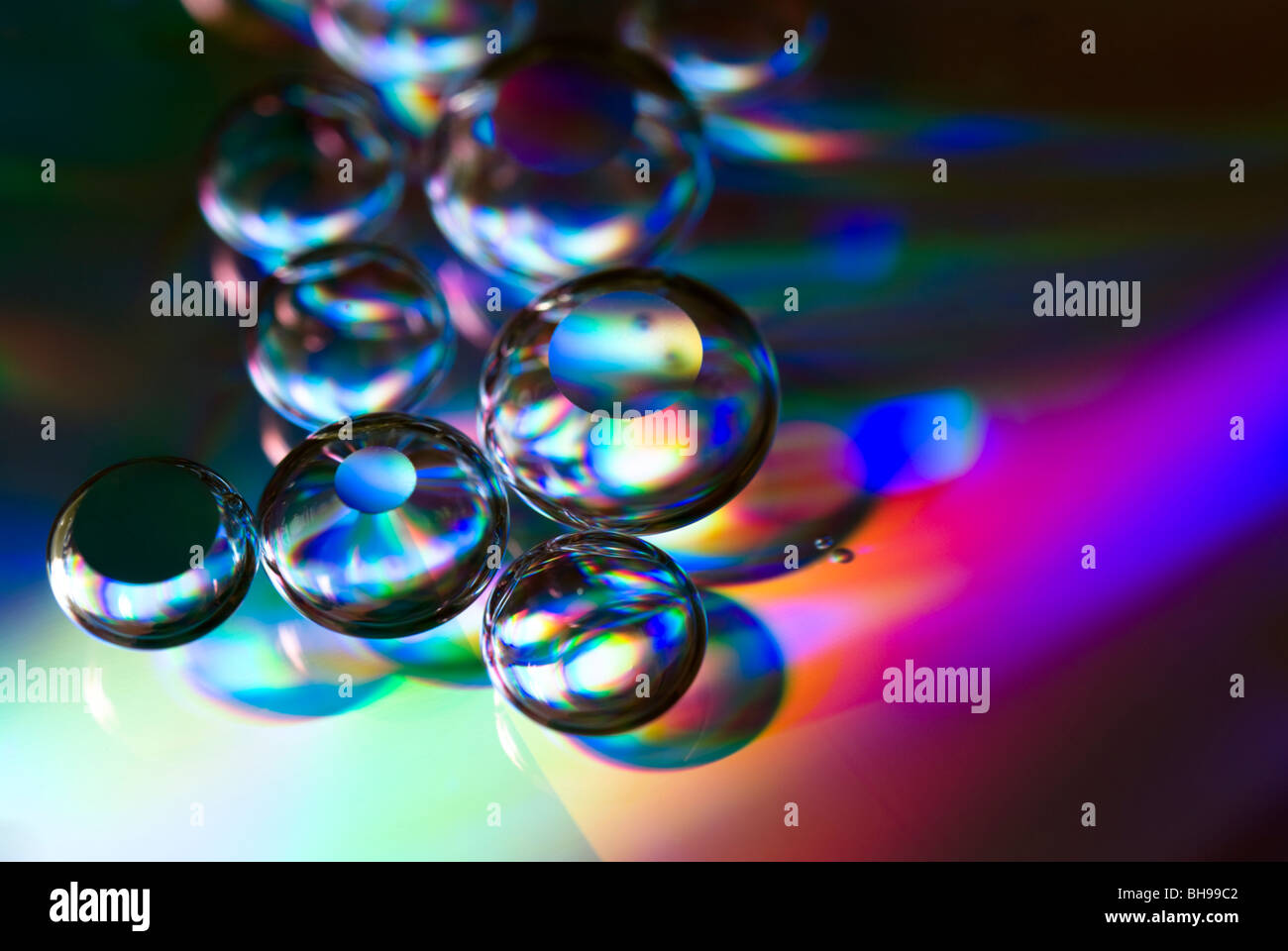 Macro oil in liquid drops hi-res stock photography and images - Alamy