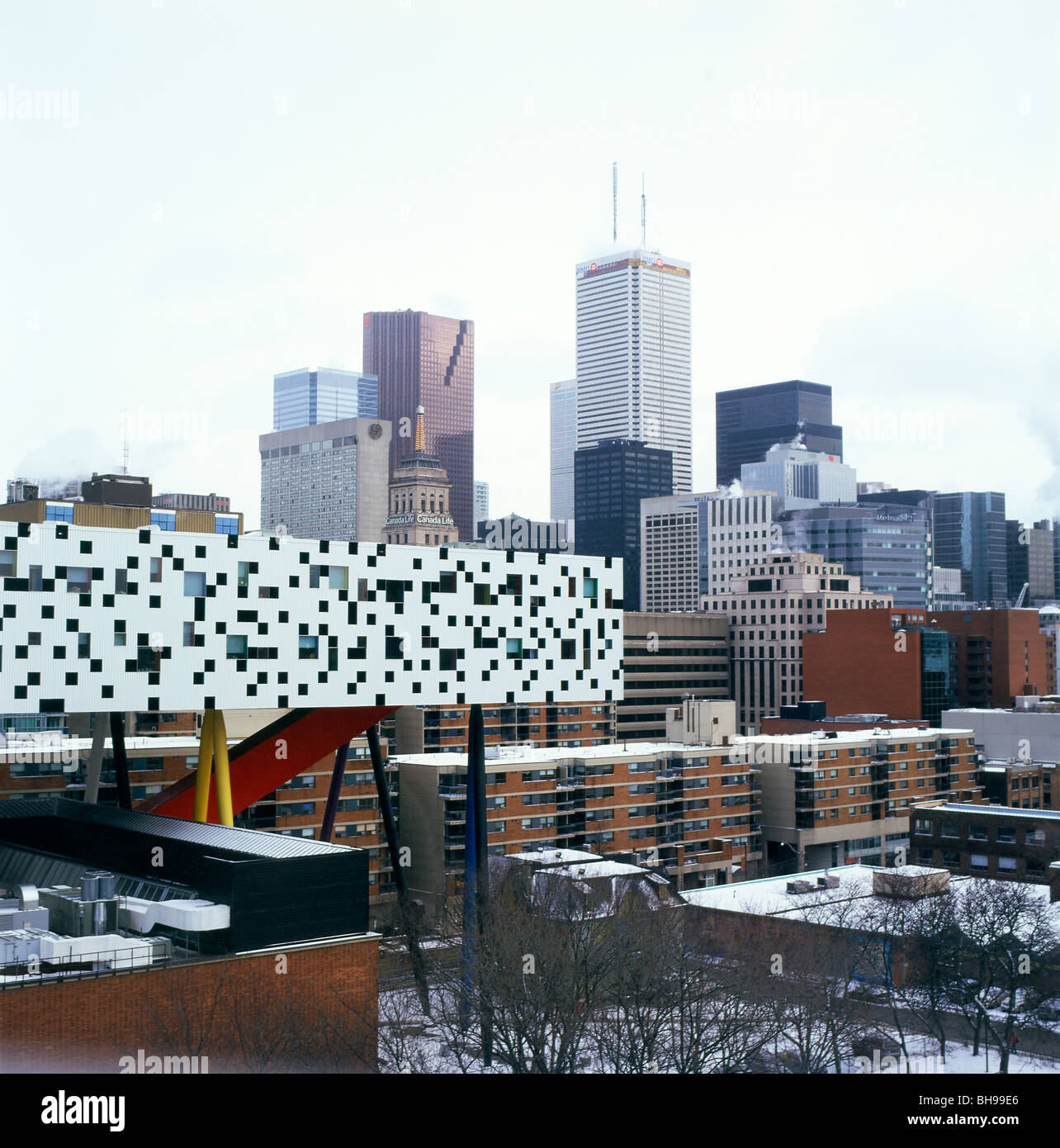 Ontario College of Art and Design OCAD extension building in winter ...