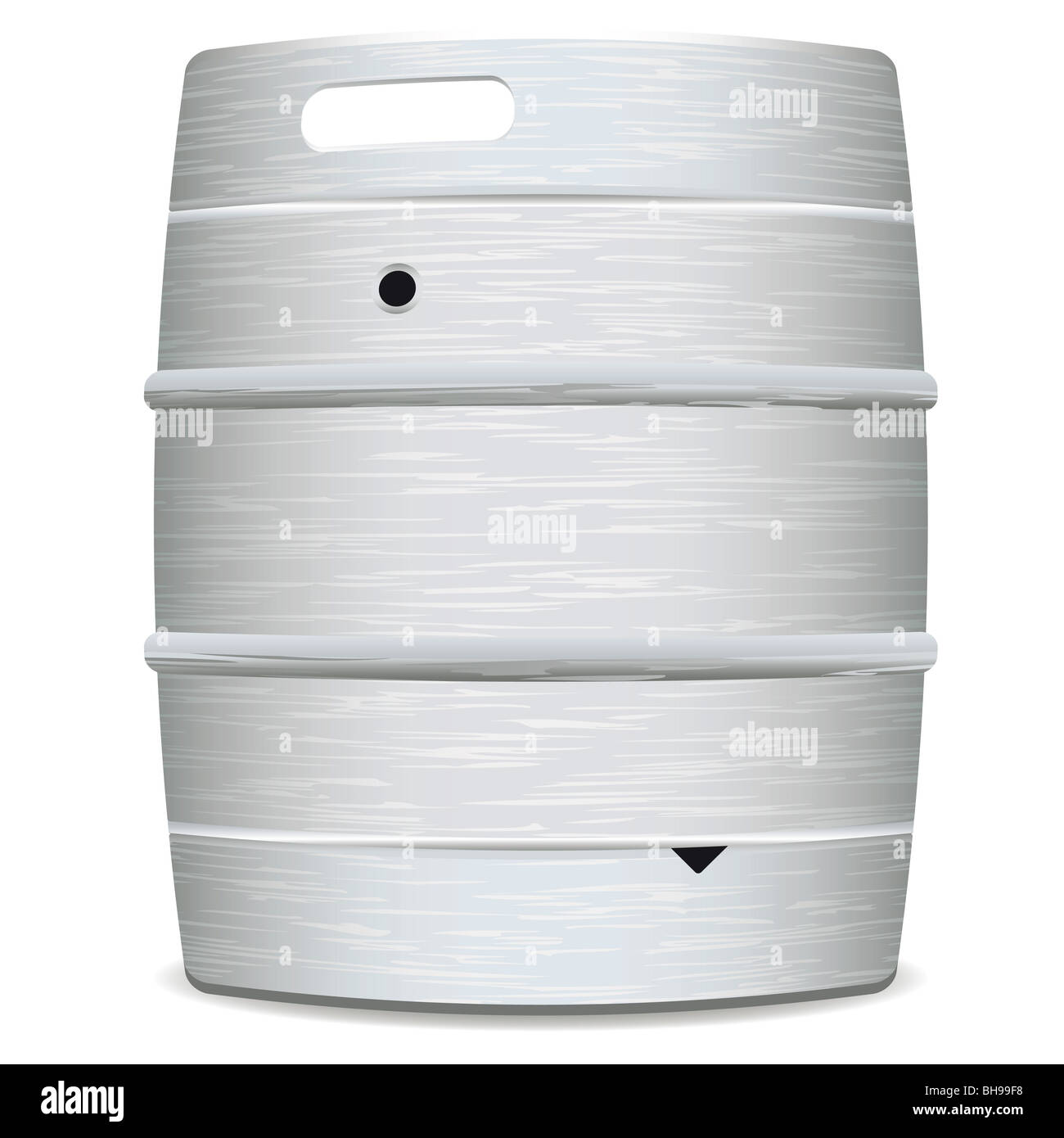 illustrated metal beer keg with grained surface and shadow Stock Photo ...