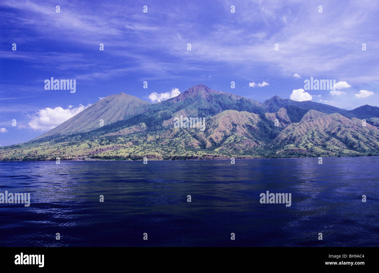 Volcanic island in the Flores Sea. Komodo National Park. Indonesia ...