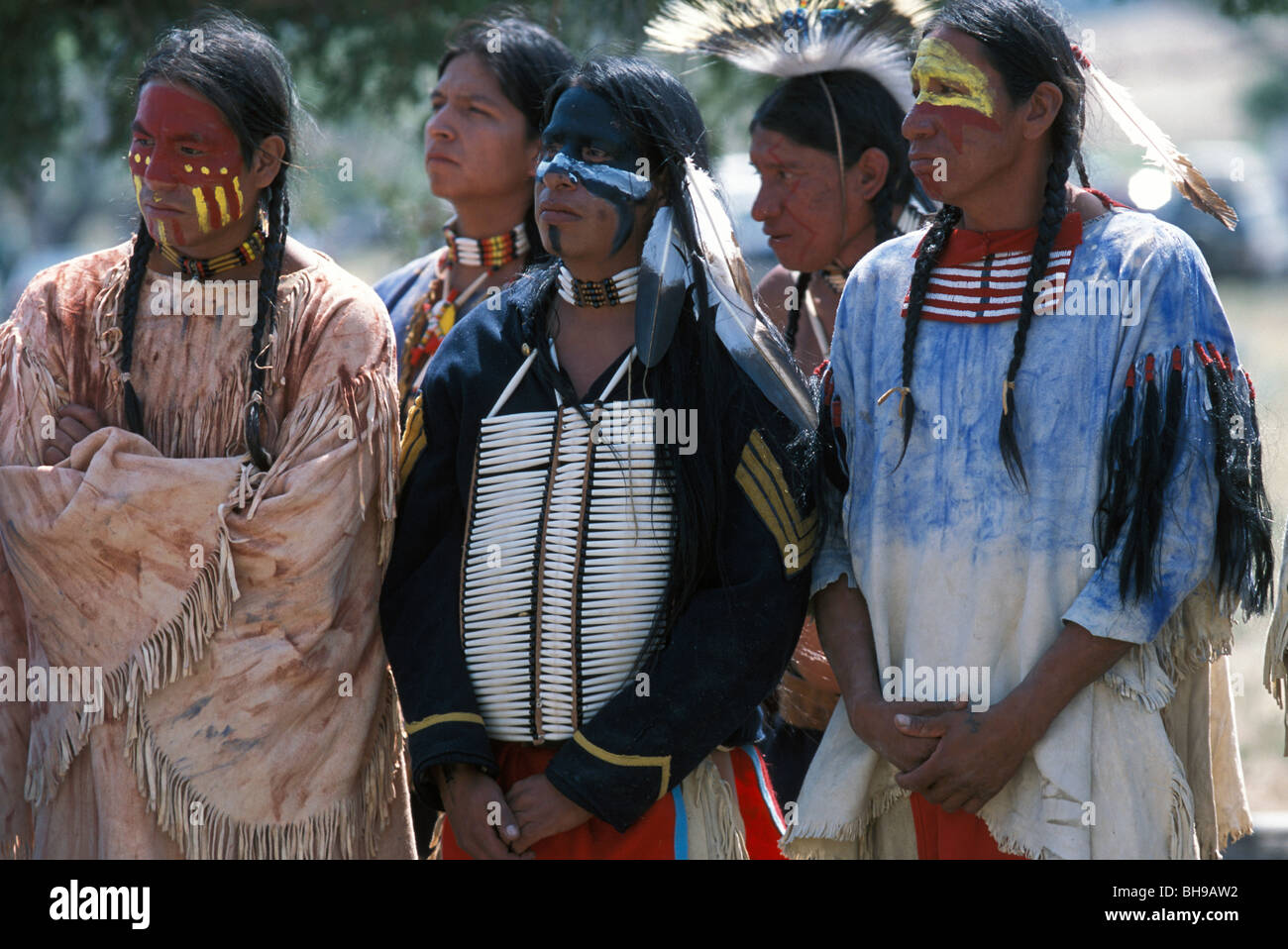 Native American models at the Artist Ride near Wall, South Dakota Stock ...