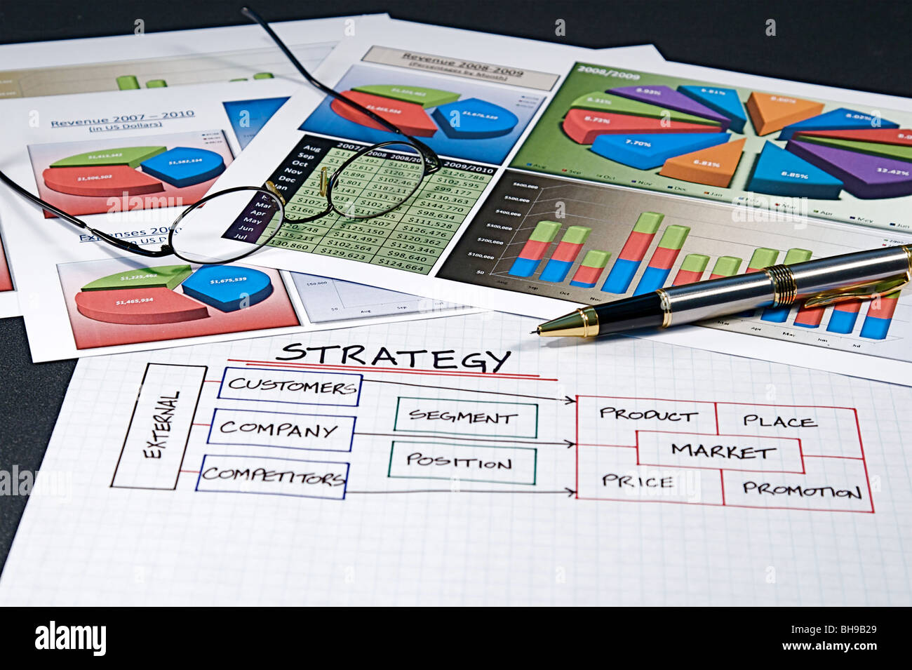 Business charts and graphs for strategic success Stock Photo - Alamy