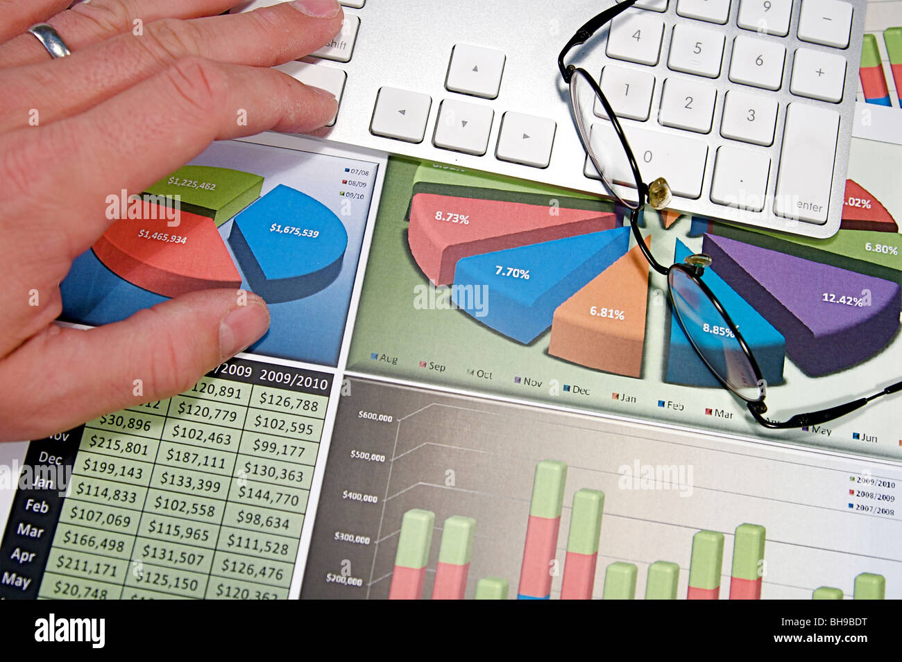 Business charts and graphs for strategic success Stock Photo - Alamy