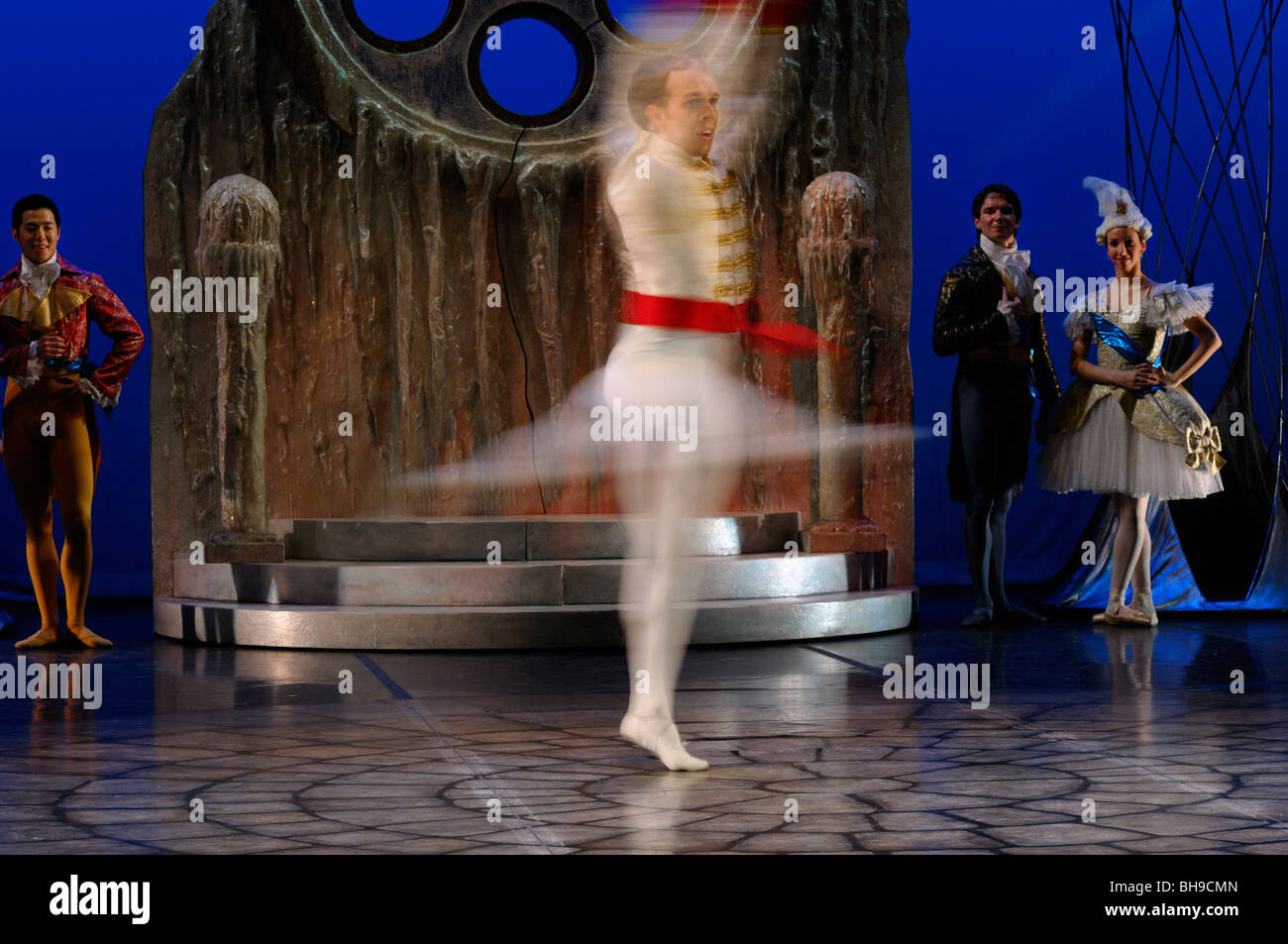 Prince Charming in blurred spin while dancing in Ballet Jorgen ...