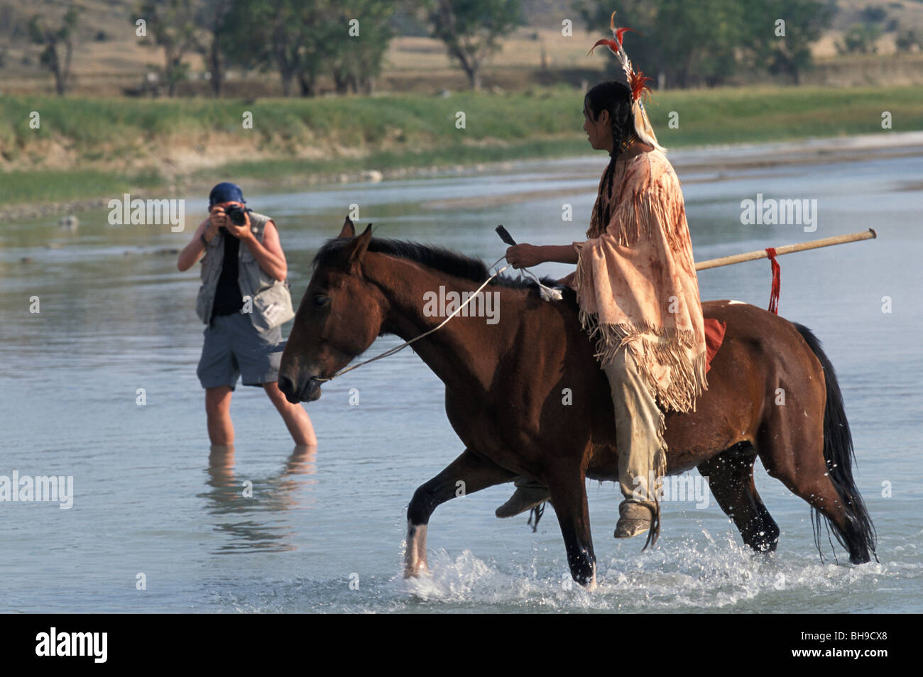 Native american model poses western hi-res stock photography and images ...