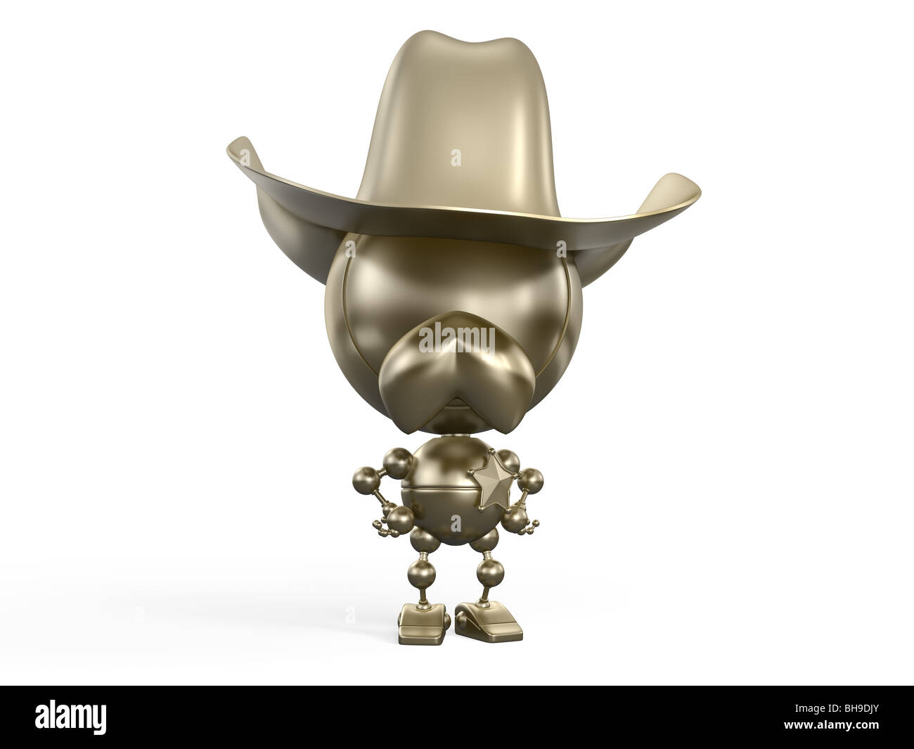 gold Imperious sheriff with a badge and funny mustaches Stock Photo - Alamy