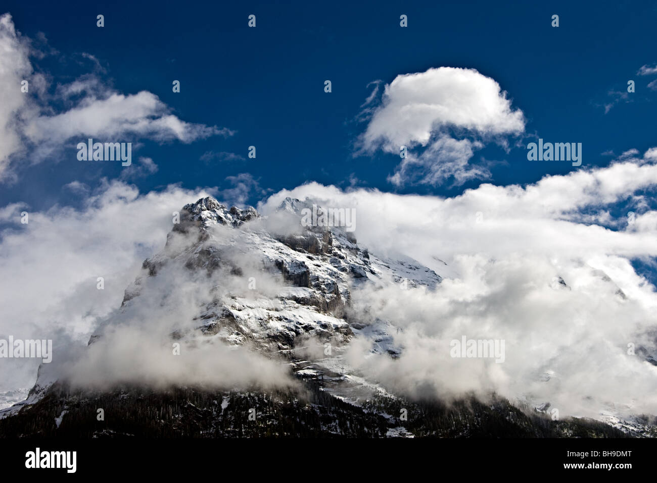 Eiger Summit from Grindelwald Stock Photo - Alamy