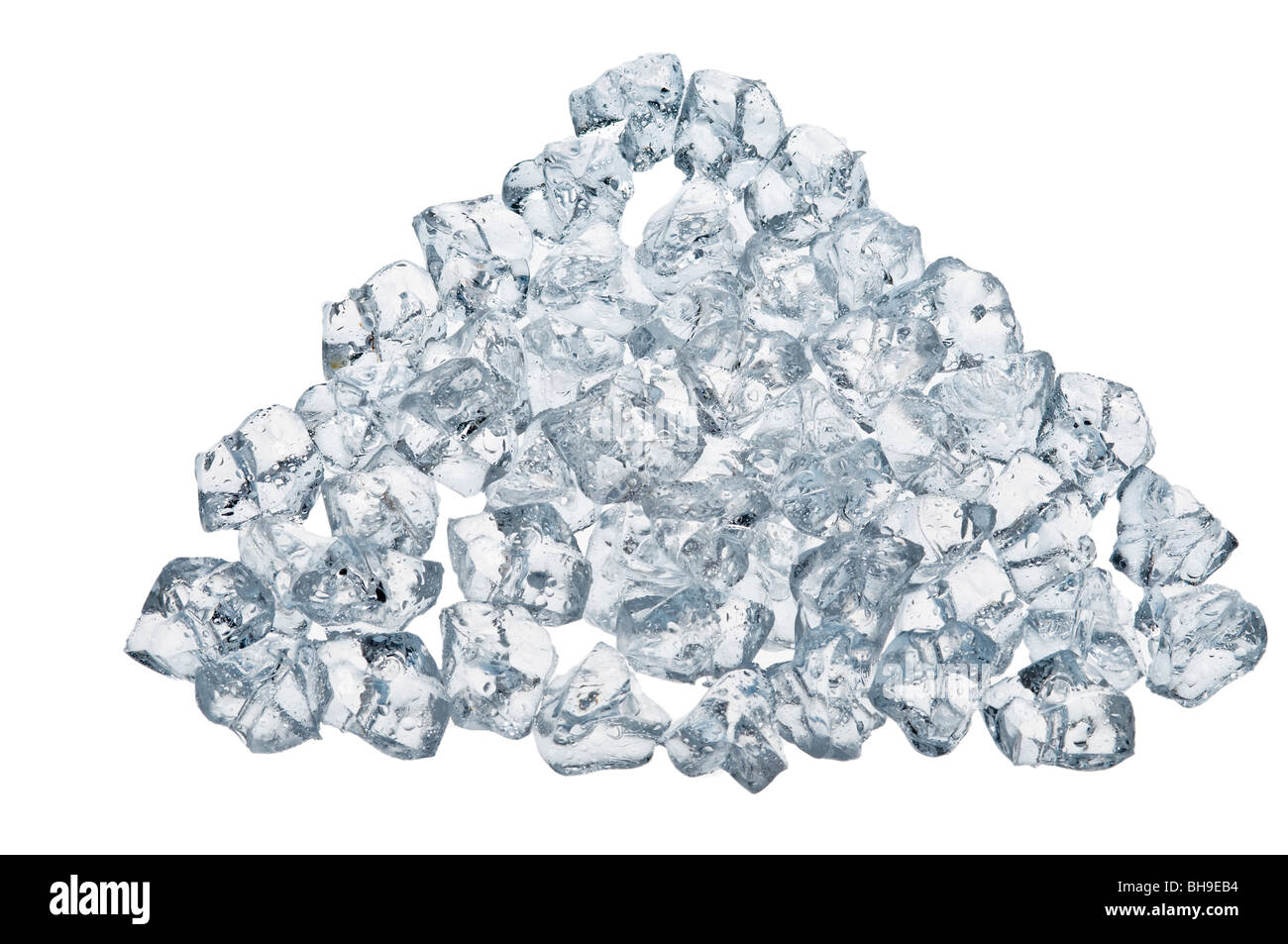 Isolated translucent ice cubes over white background Stock Photo - Alamy