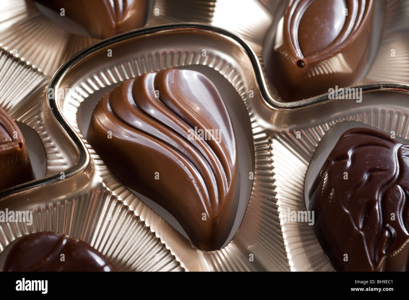 Close up with chocolate brown candies Stock Photo - Alamy