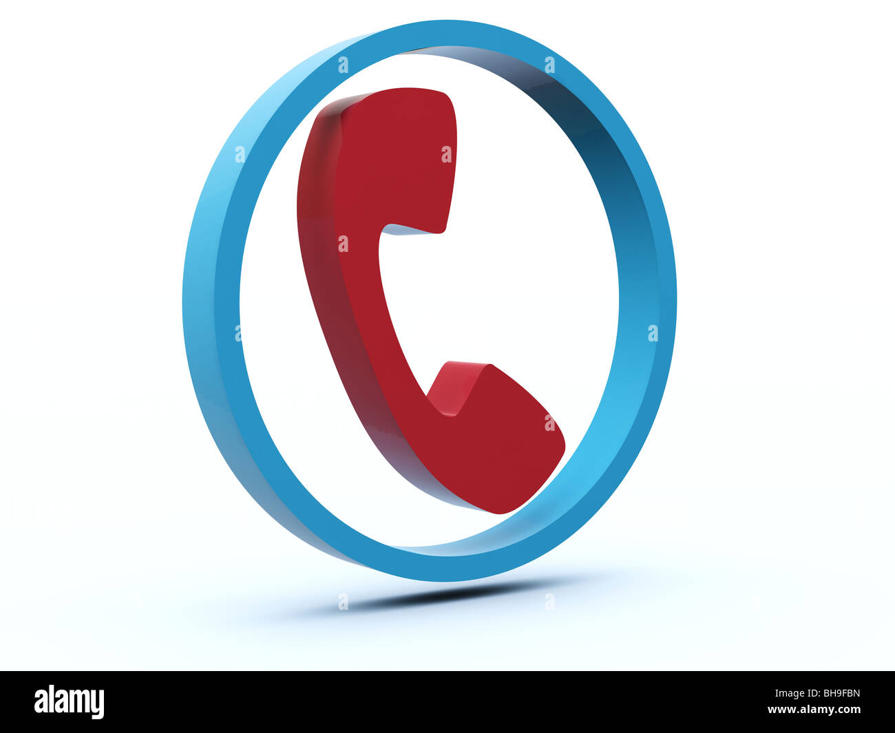 Phone icon from blue and red series Stock Photo - Alamy