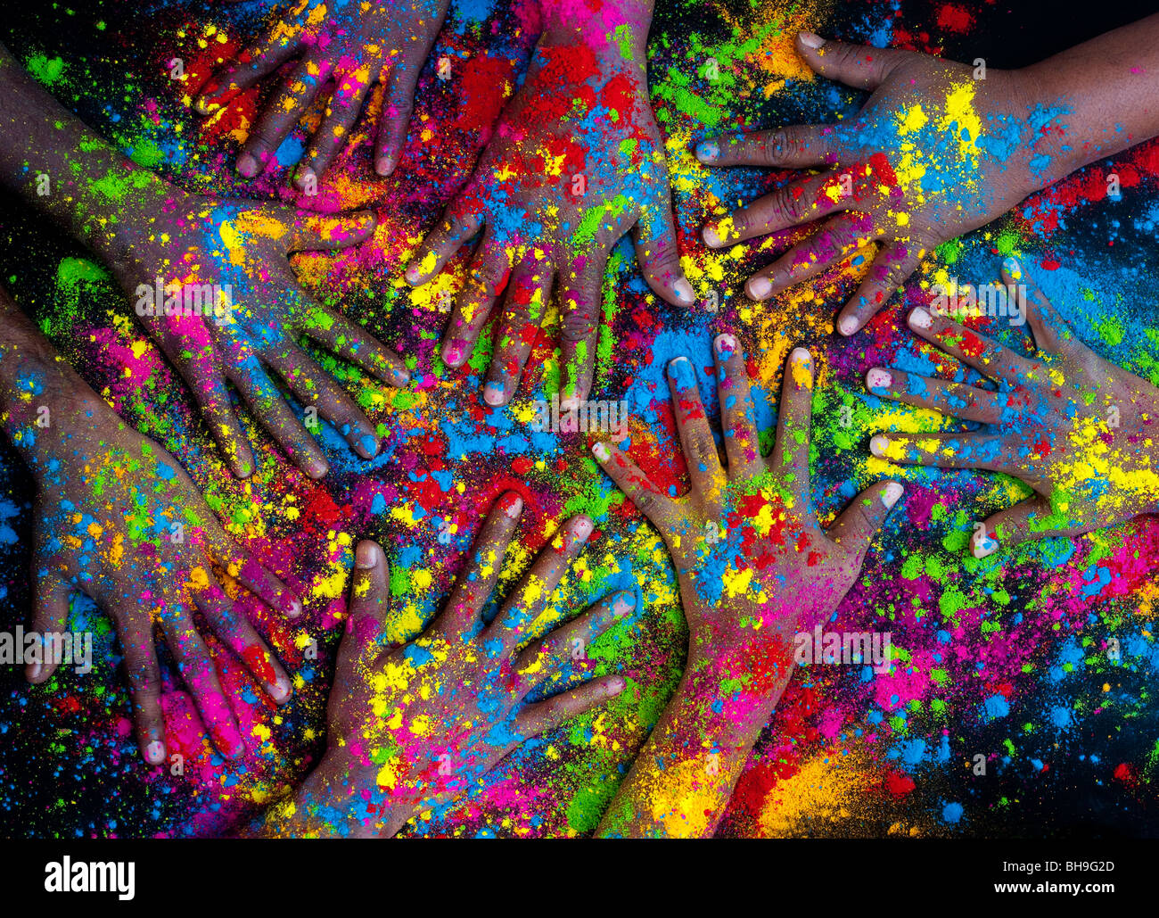 Indian colored powder hi-res stock photography and images - Alamy
