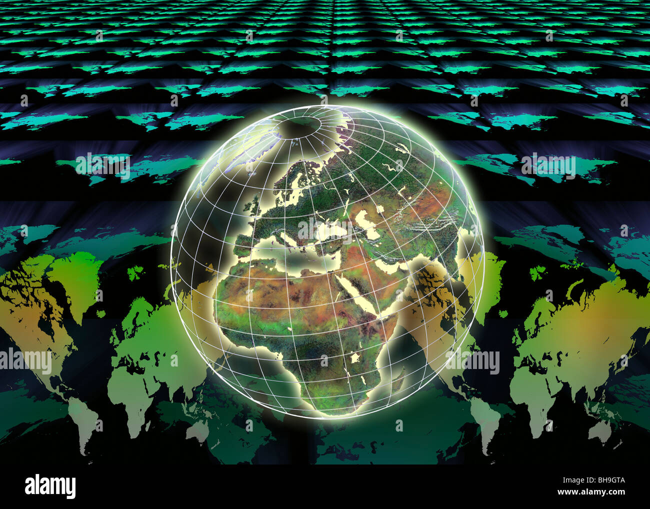 Globe and world mapping Stock Photo - Alamy
