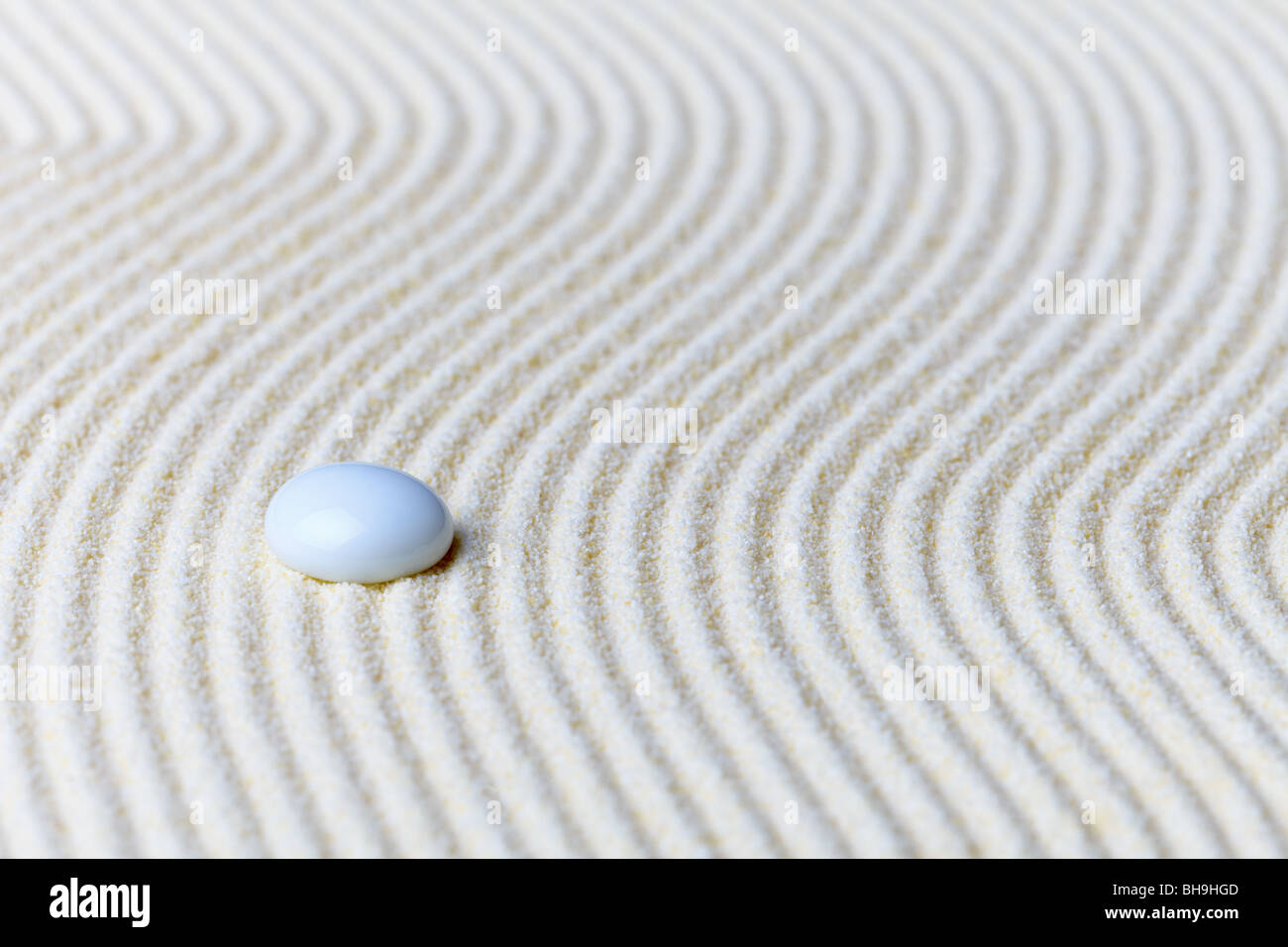 Abstract composition, glass drop on the sand - Zen Garden Stock Photo ...
