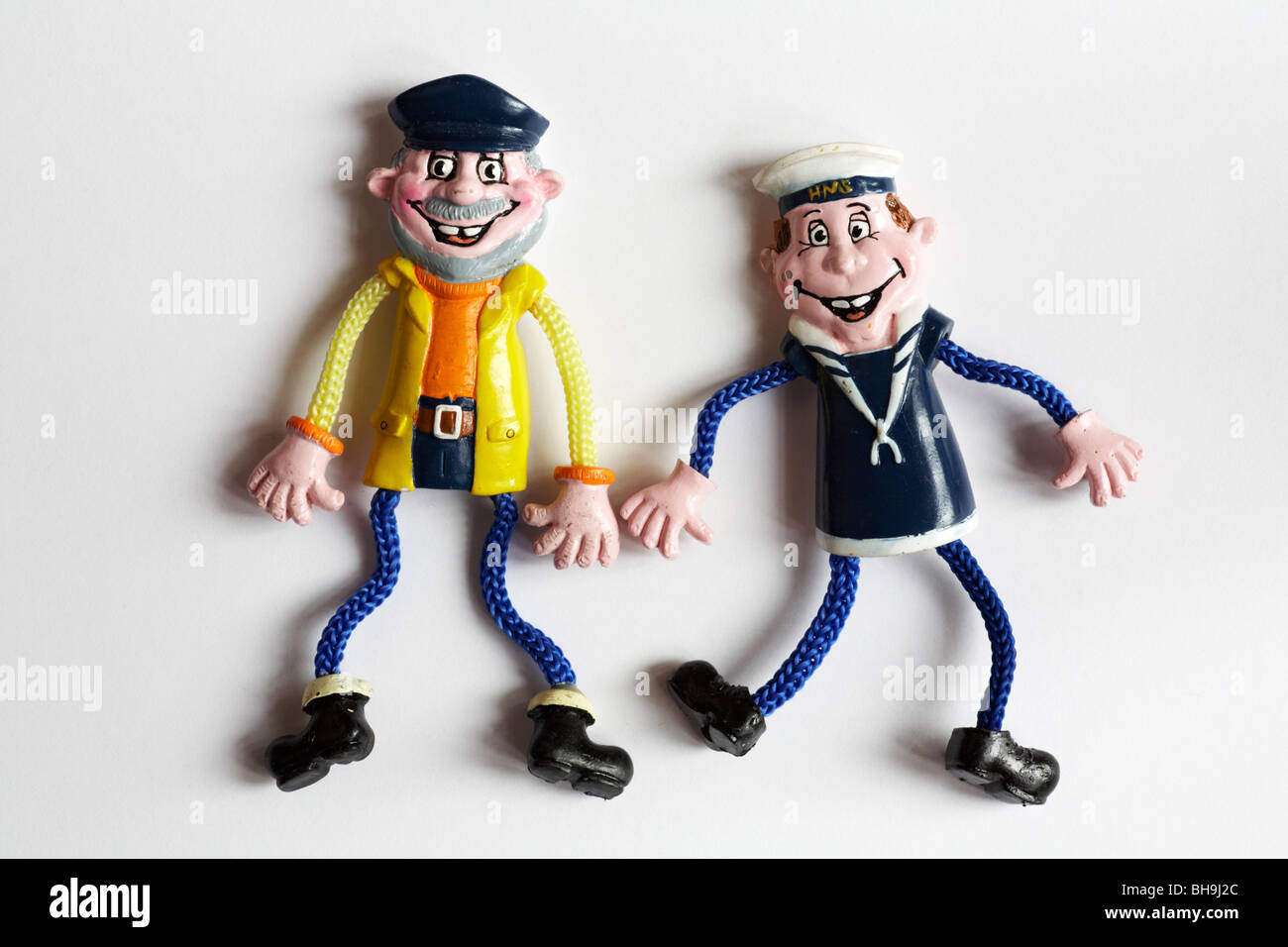 magnetic fisherman and sailor fun characters Stock Photo - Alamy