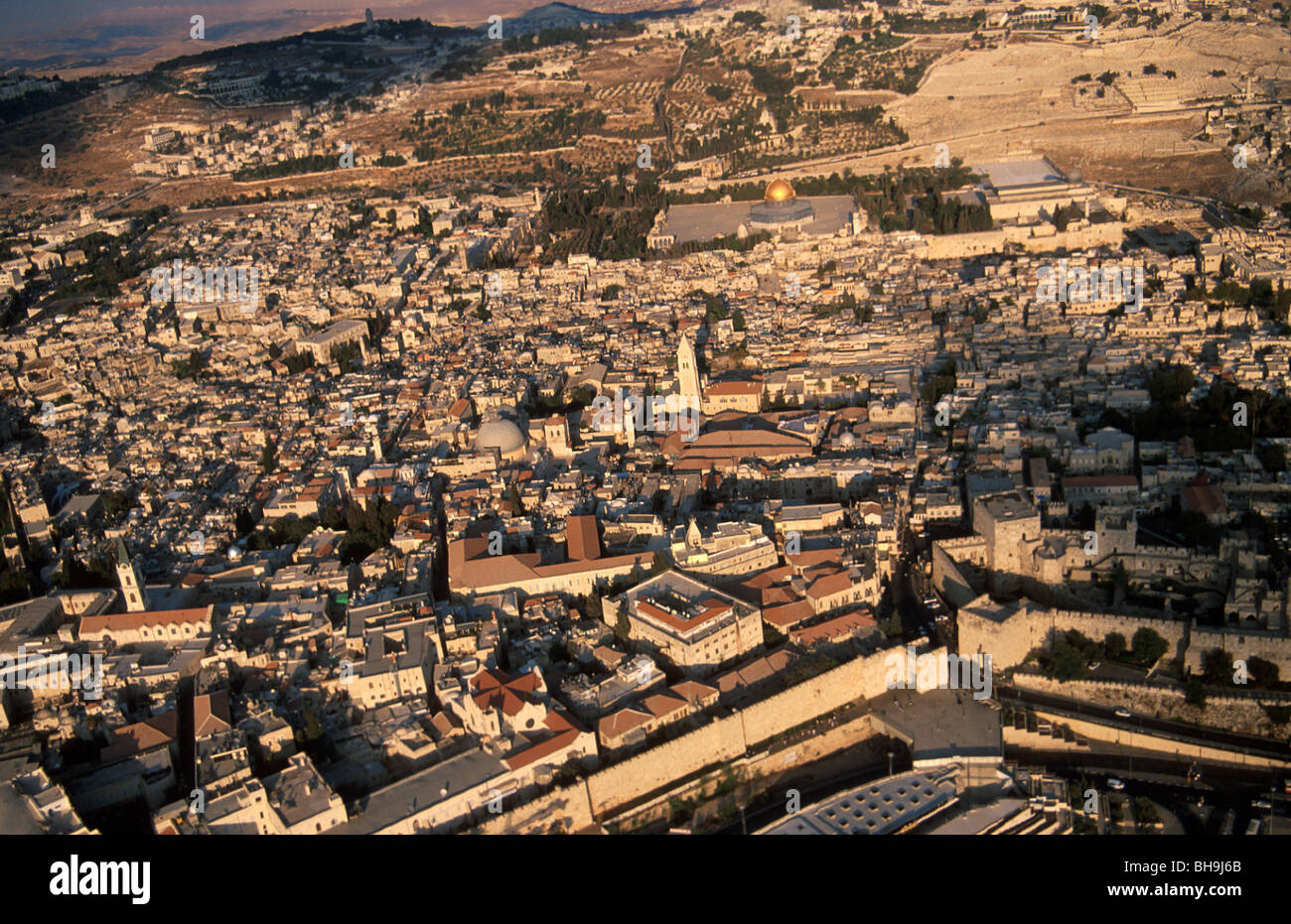 Israel, an aerial view of Jerusalem Old City Stock Photo - Alamy