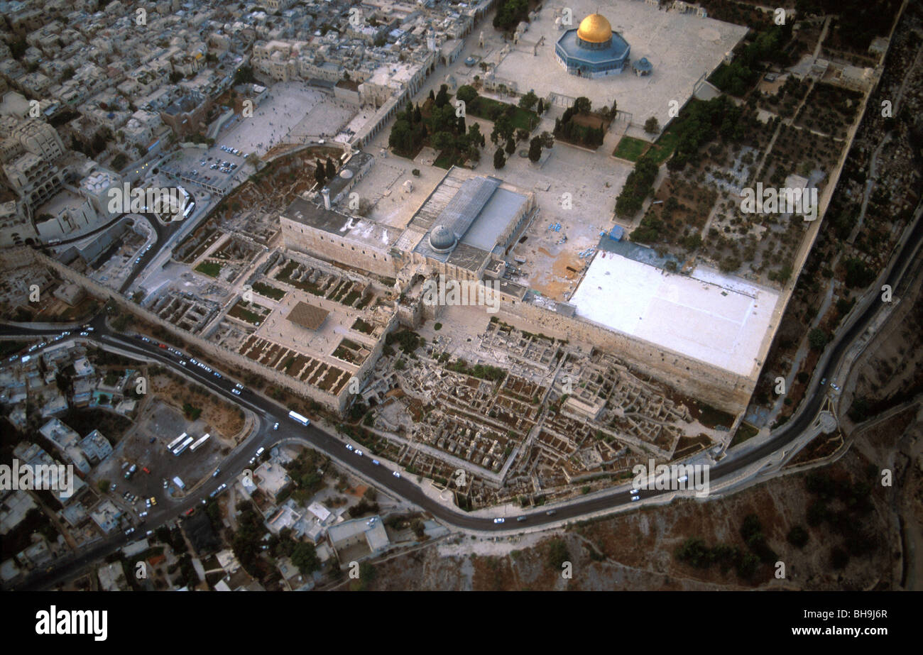 Temple Mount Jerusalem Aerial View High Resolution Stock Photography ...