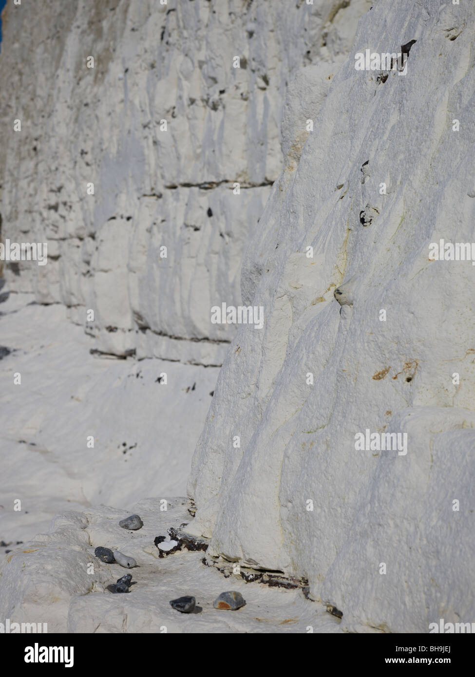 chalk cliff edge seen from sea level Stock Photo - Alamy