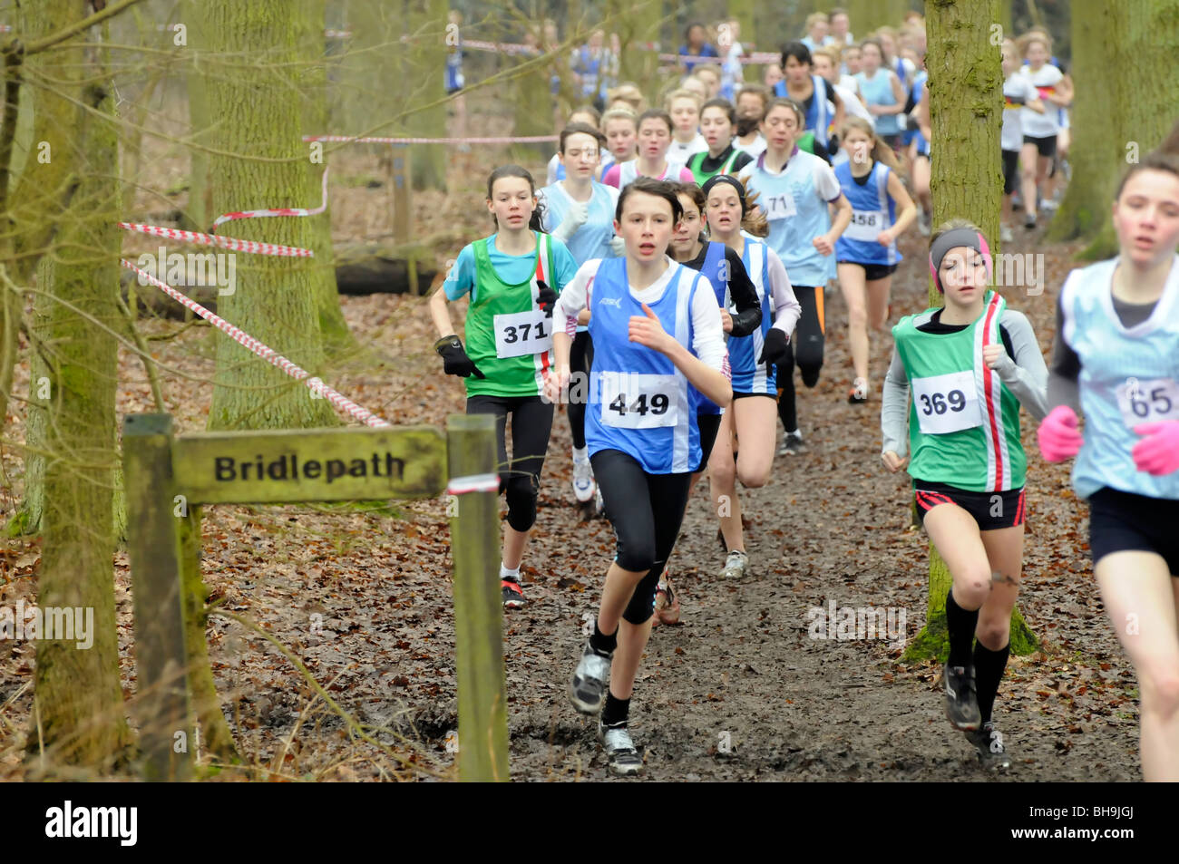 Schools inter-country X-country running race Stock Photo - Alamy
