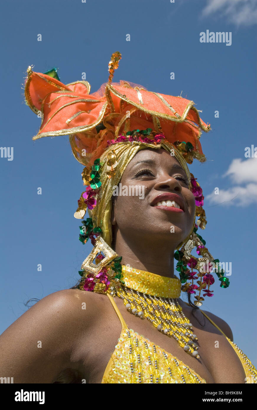 Brazil. Dancer from samba schools in colourful costumes at Rio carnival ...
