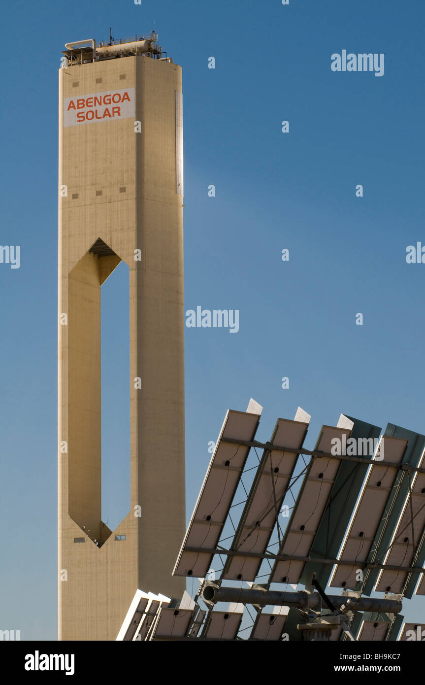 SPAIN. SOLUCAR SOLAR POWER STATION NEAR SEVILLE, USING PIONEERING PS-10 ...