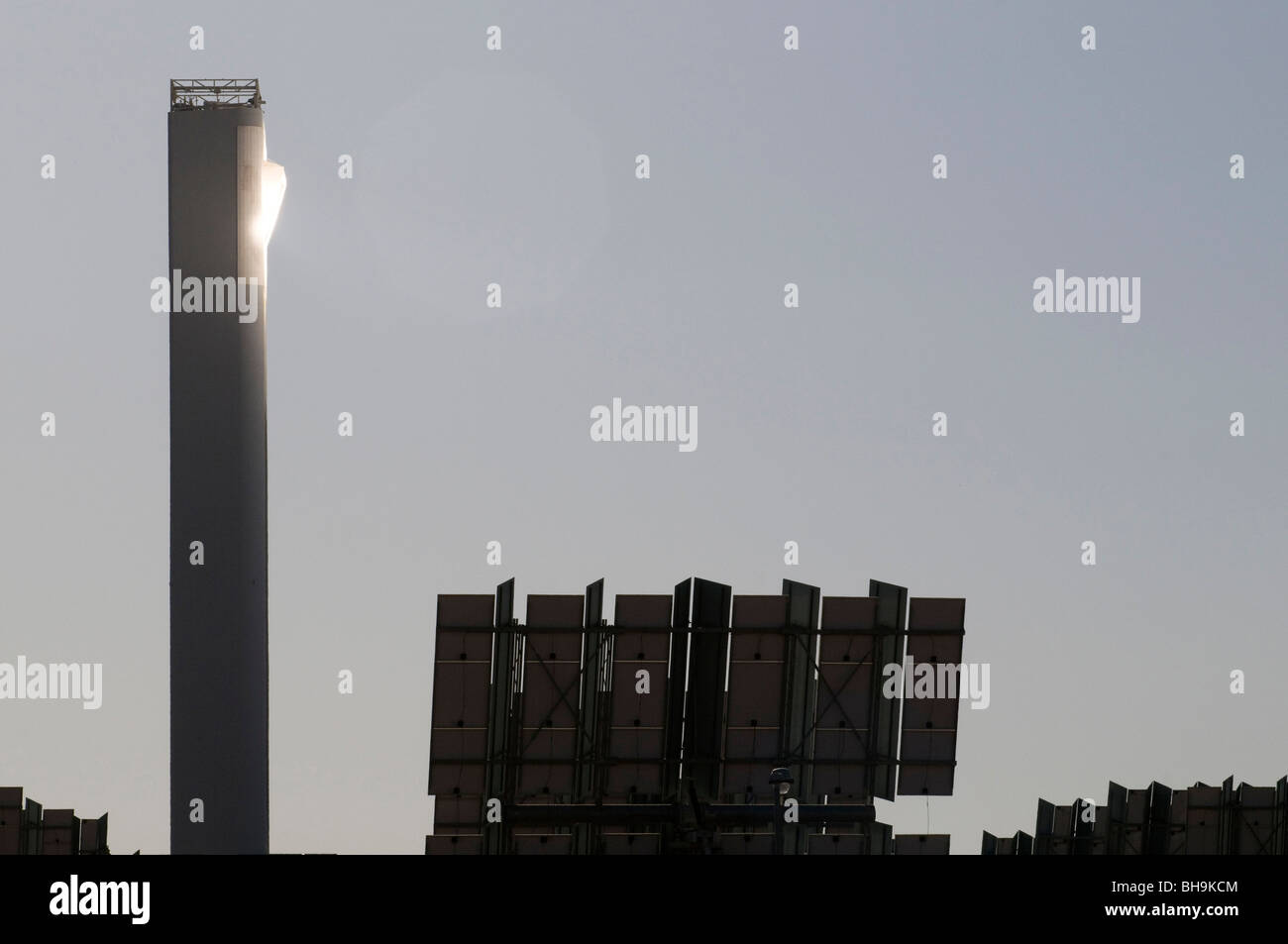 SPAIN. SOLUCAR SOLAR POWER STATION NEAR SEVILLE, USING PIONEERING PS-10 ...