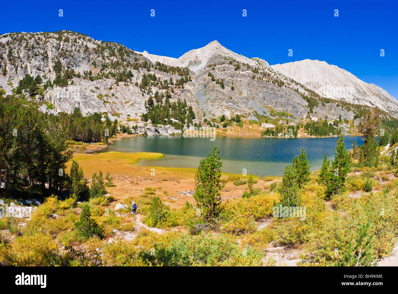 Long Lake in Little Lakes Valley, John Muir Wilderness, Sierra Nevada ...