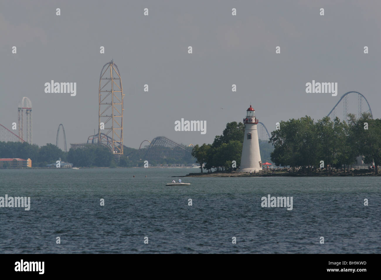 Marblehead lighthouse Cedar Point Lake Erie ohio Stock Photo - Alamy