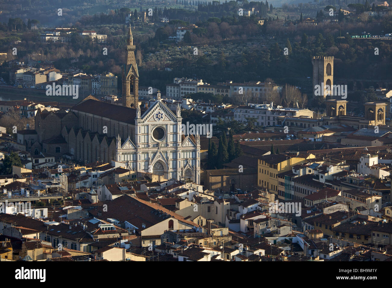 Santa Croce as seen from the Dome of Santa Maria Del Fiore, Florence ...