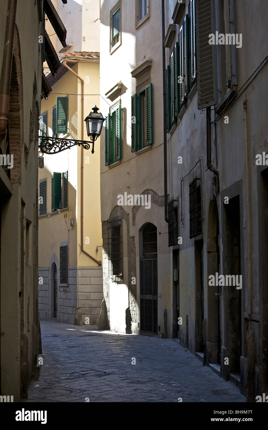 A typical Italian street in Florence, with shuttered windows Stock ...