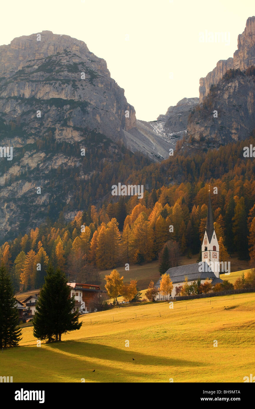 A small church on a hill in San Martino in Badia Stock Photo - Alamy