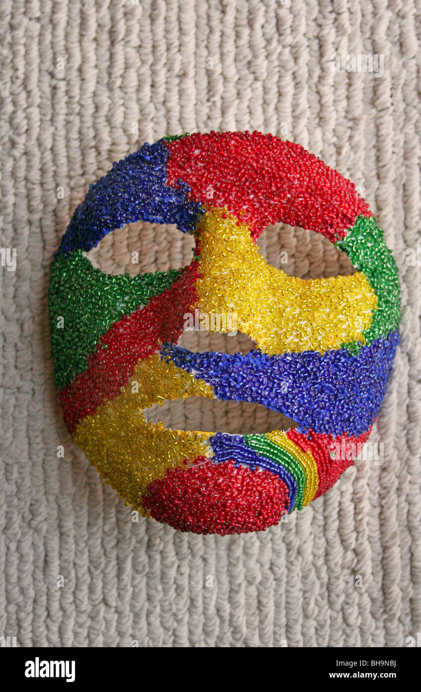 beaded art mask Stock Photo - Alamy