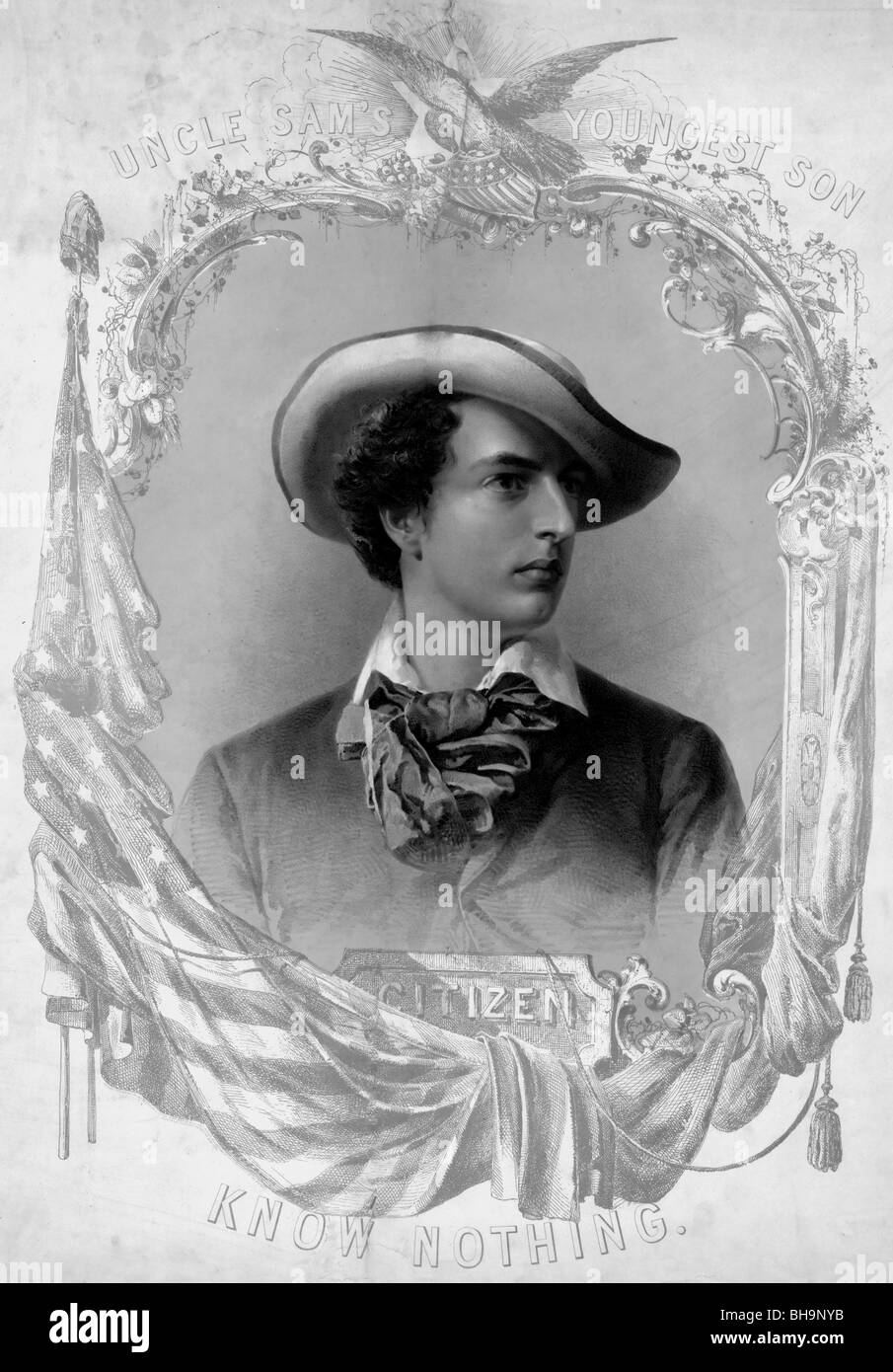 Uncle Sam's Youngest Son Citizen Know Nothing, 1854 Stock Photo - Alamy