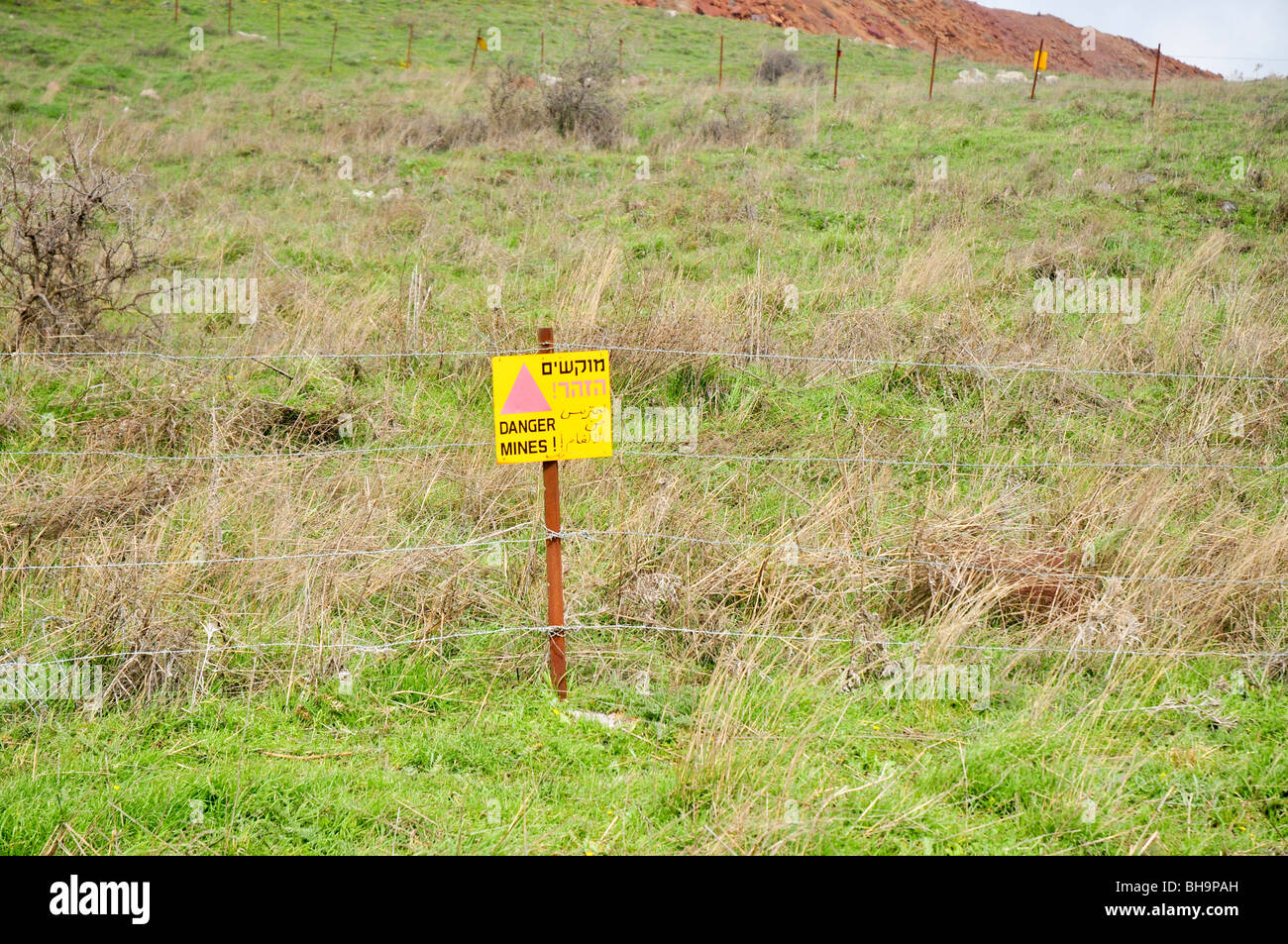 Israel, Golan Heights, an old pre Six Day War minefield Stock Photo - Alamy