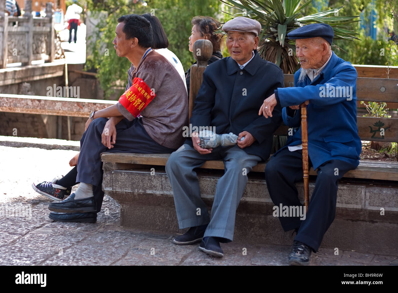 Old chinese people sitting chatting High Resolution Stock Photography ...