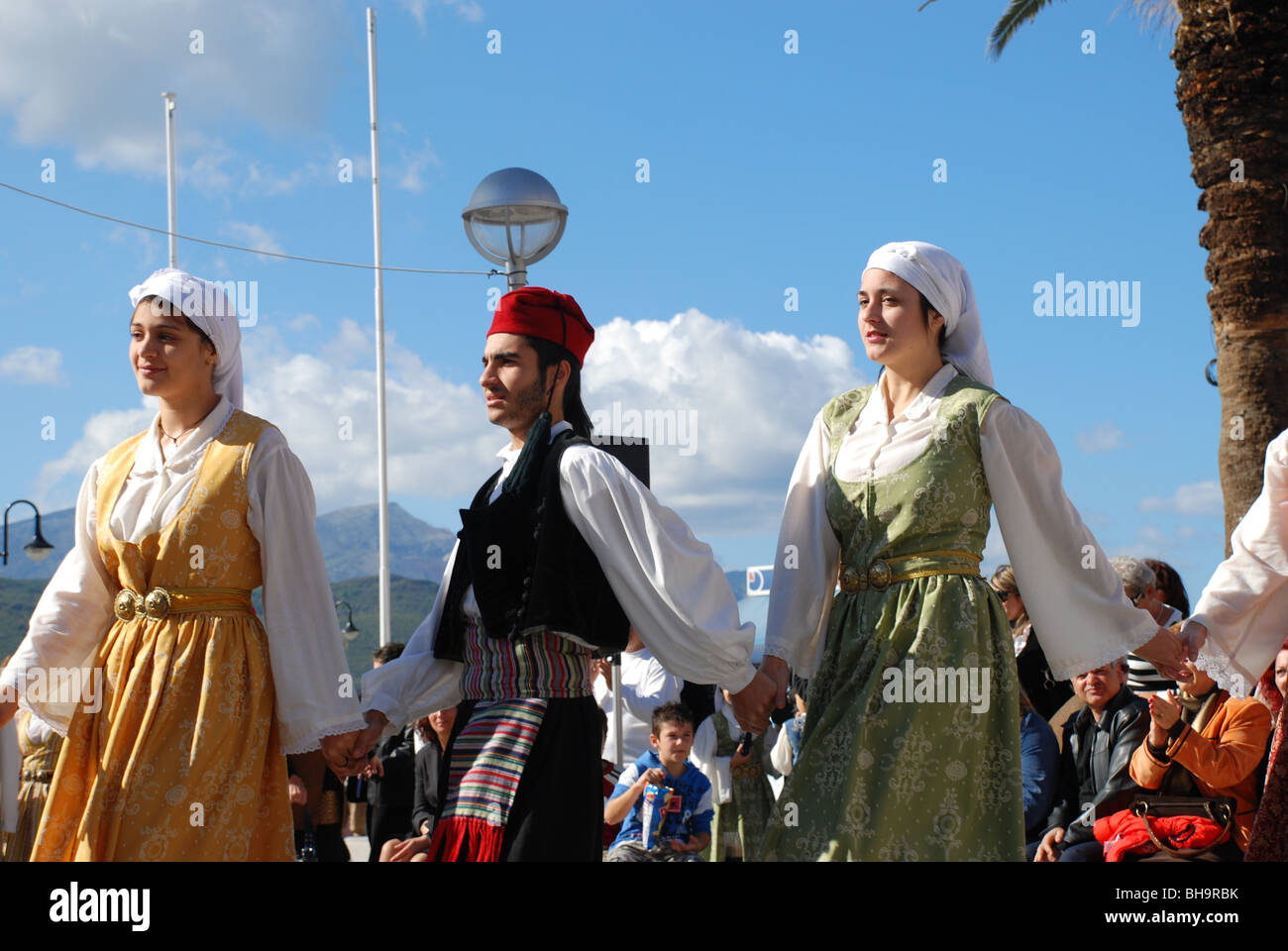 dance troupe in traditional costume perform for a national holiday in ...