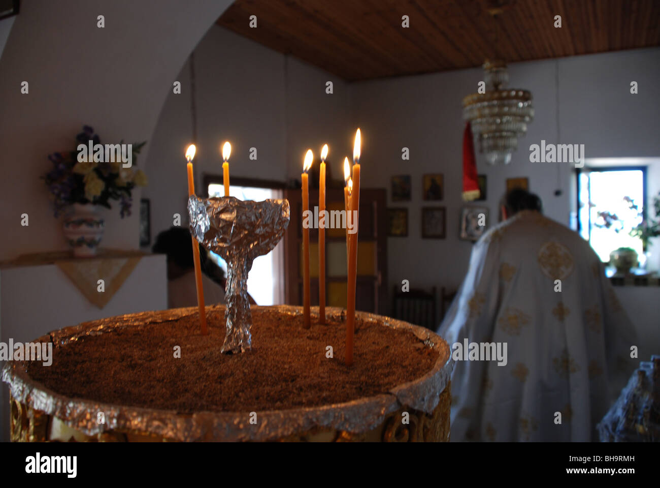 Priest candles hi-res stock photography and images - Alamy