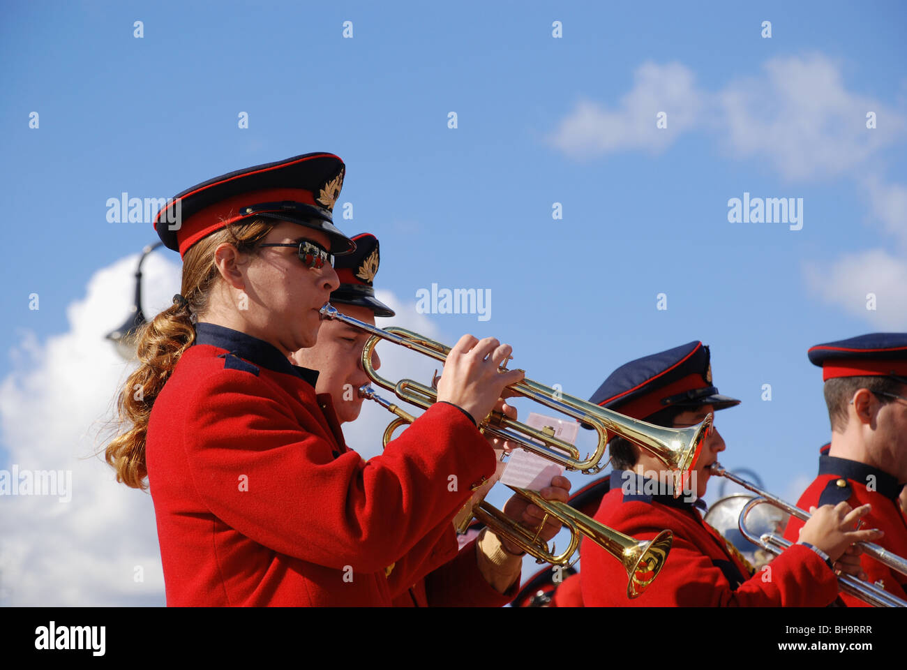 Red and blue uniforms hi-res stock photography and images - Alamy