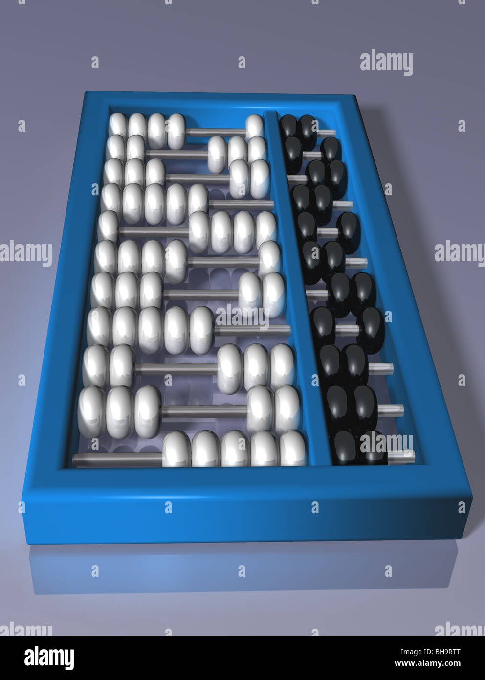 Illustration of an authentic abacus on a shiny surface Stock Photo - Alamy
