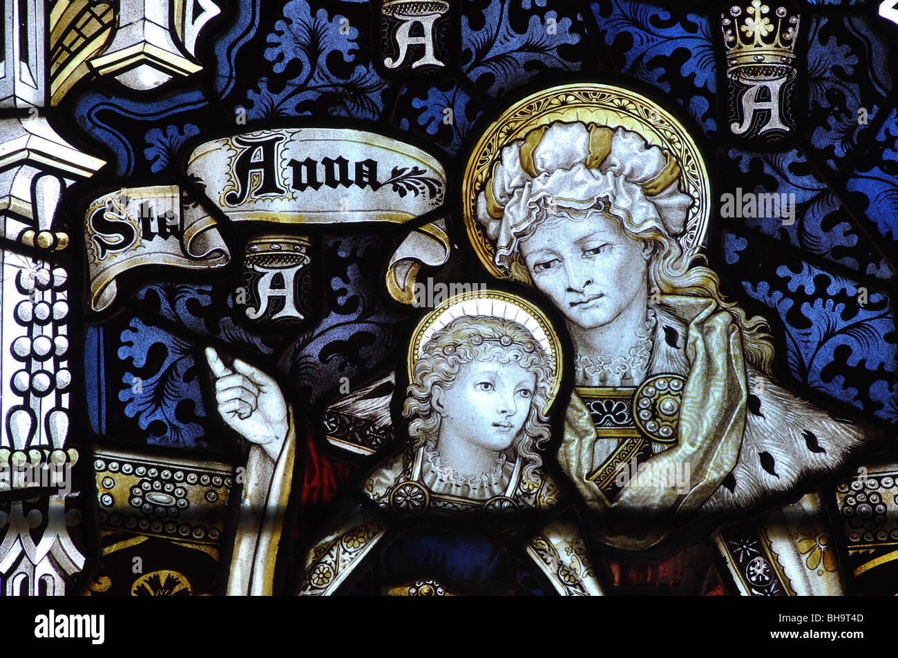 St. Anne stained glass, Holy Cross Church, Byfield, Northamptonshire ...