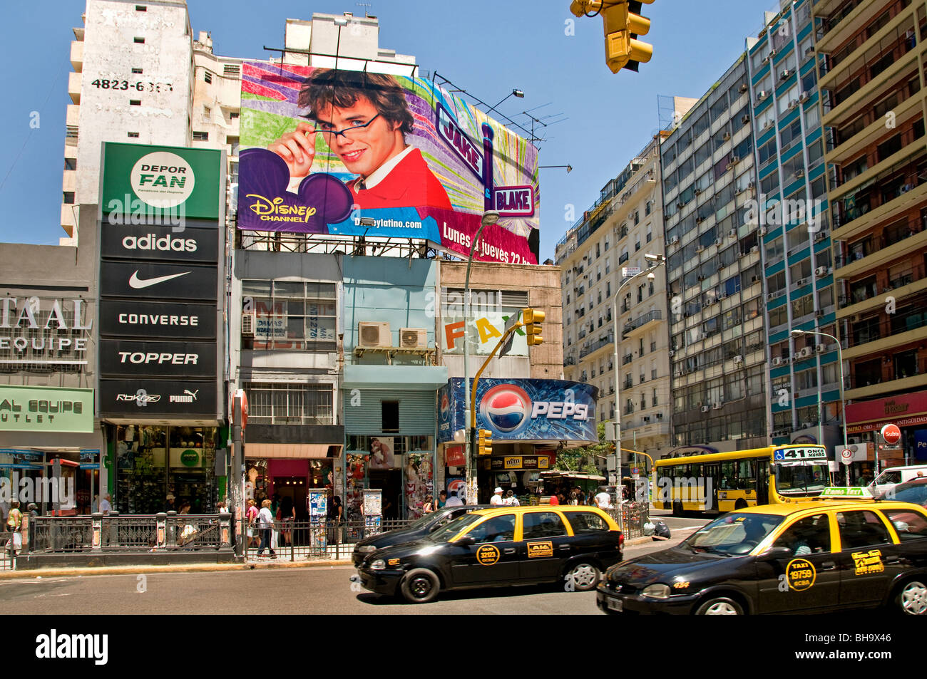 Avenida Corrientes Pueyrredon Buenos Aires Argentina Stock Photo - Alamy
