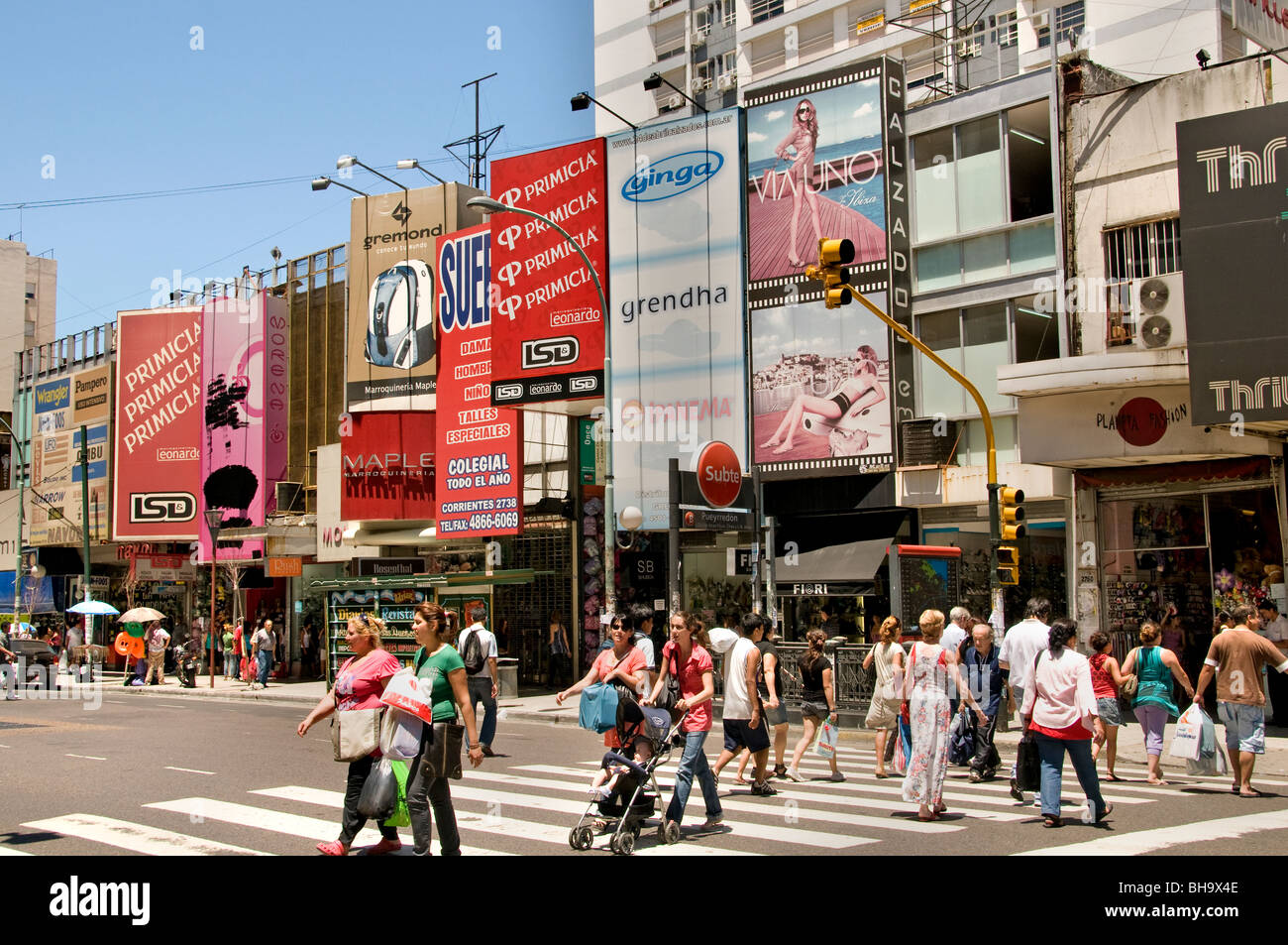 Avenida Corrientes Pueyrredon Buenos Aires Argentina Stock Photo - Alamy