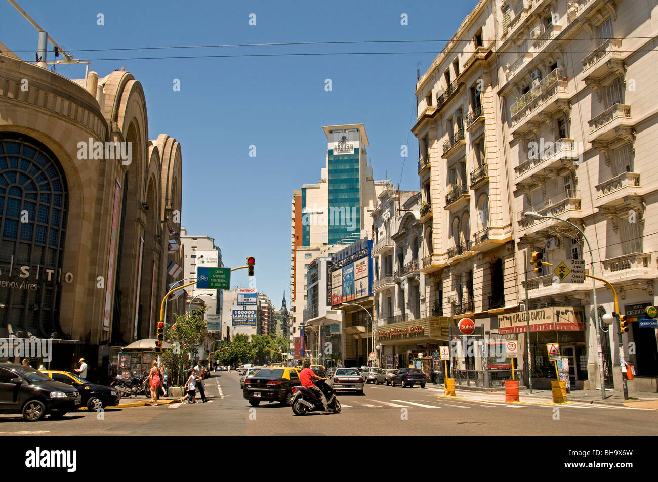 Avenida Corrientes Pueyrredon Buenos Aires Argentina Stock Photo - Alamy