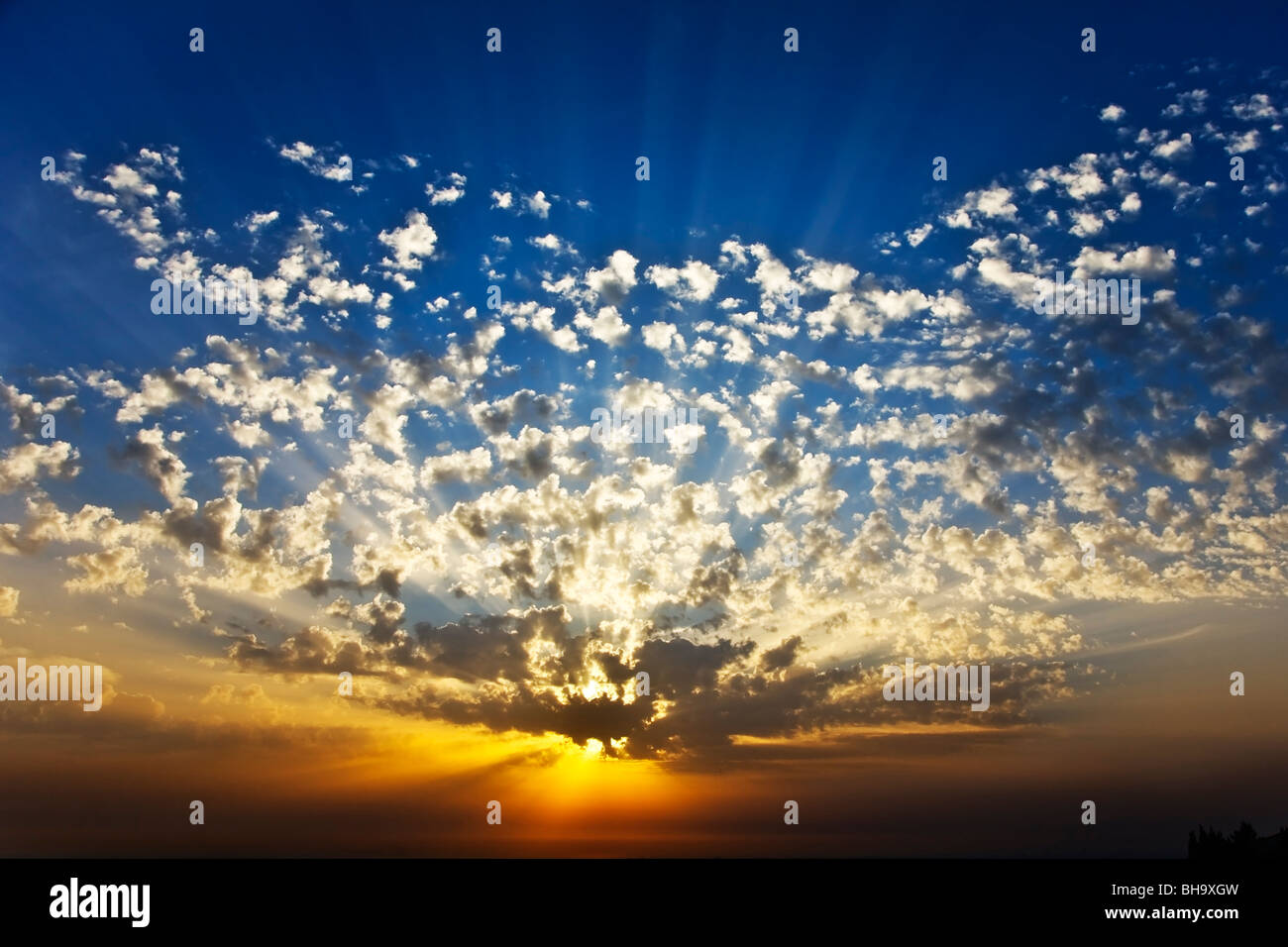 Magnificent sparkling sunset on coast of the southern sea Stock Photo ...