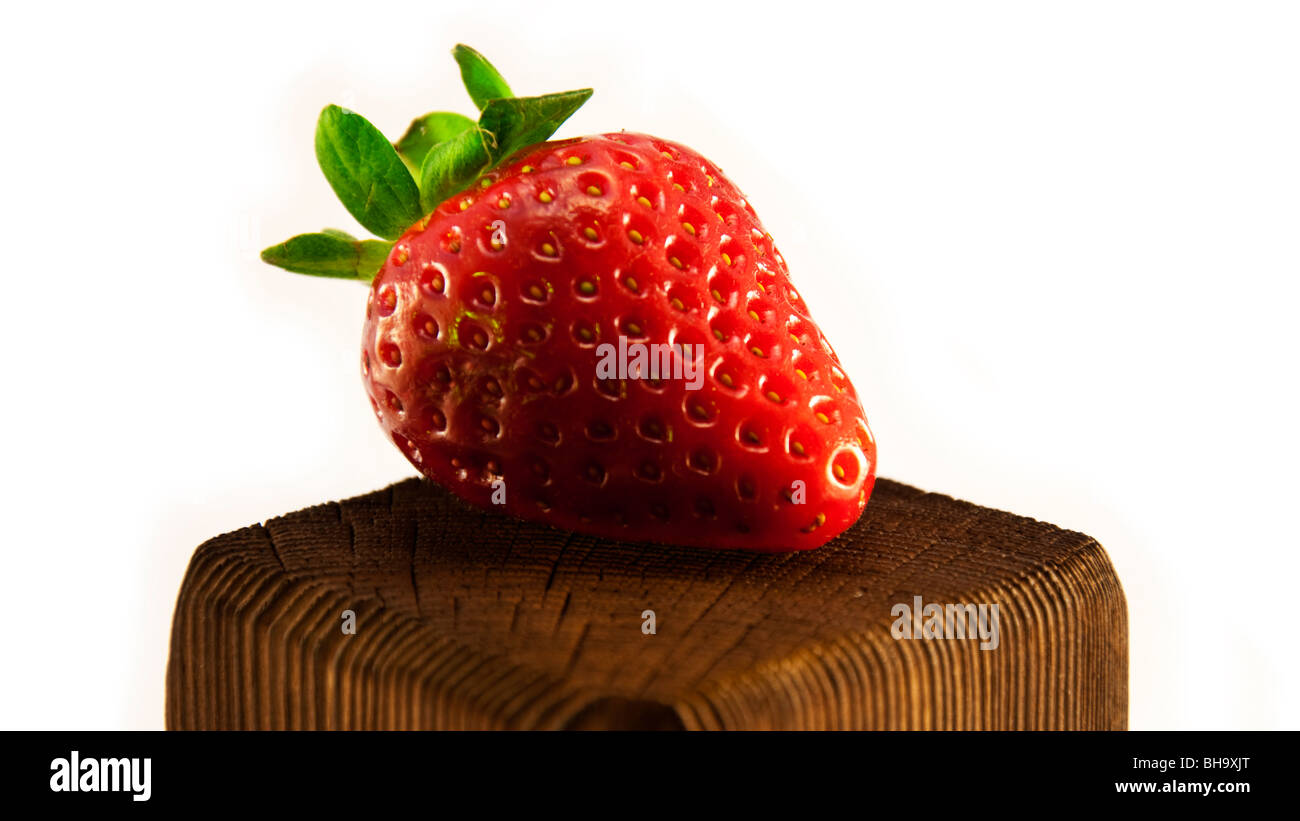 Berry on a white background: strawberry Stock Photo - Alamy
